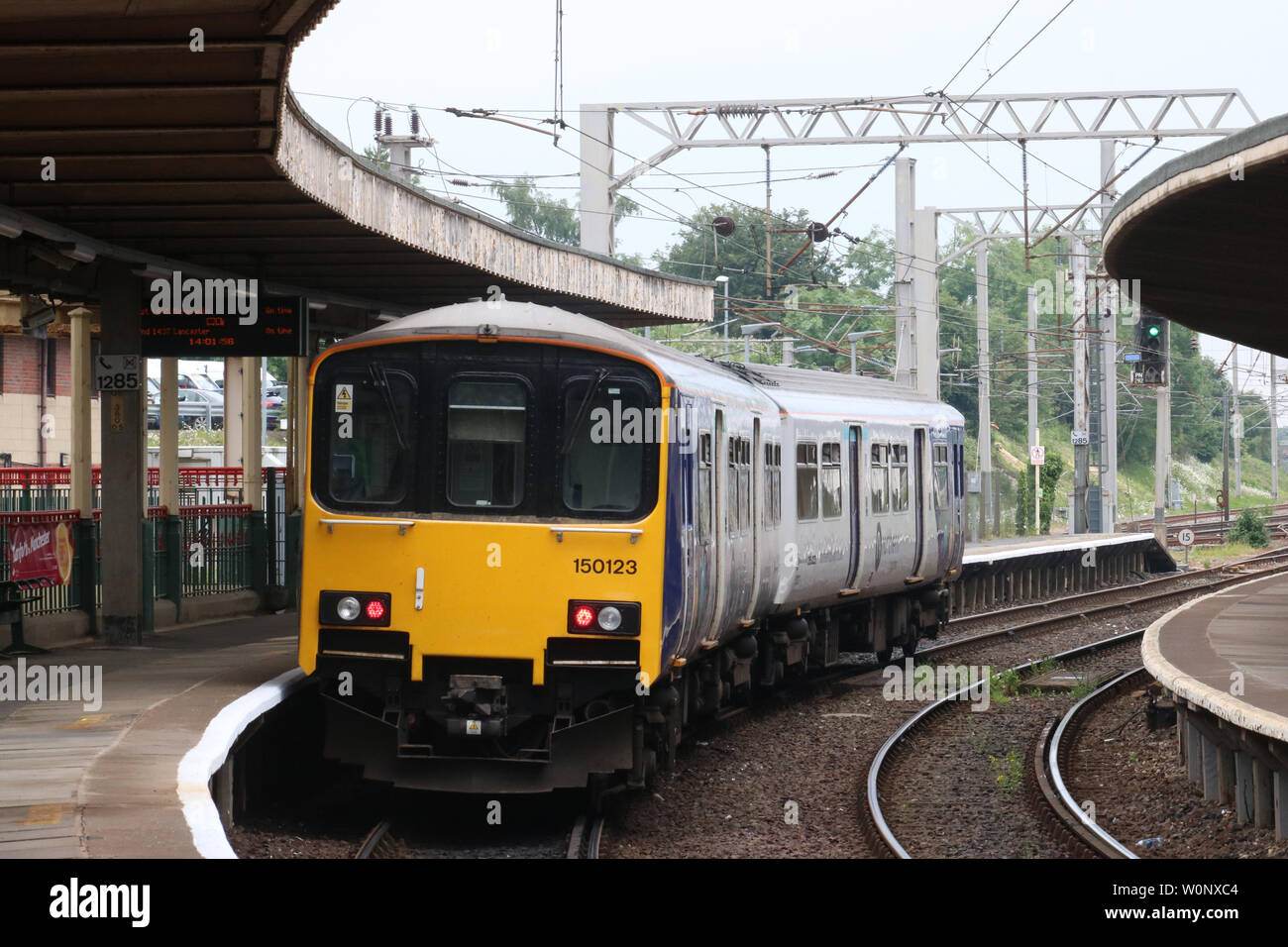 Two car class 150 sprinter diesel multiple unit train in Northern ...