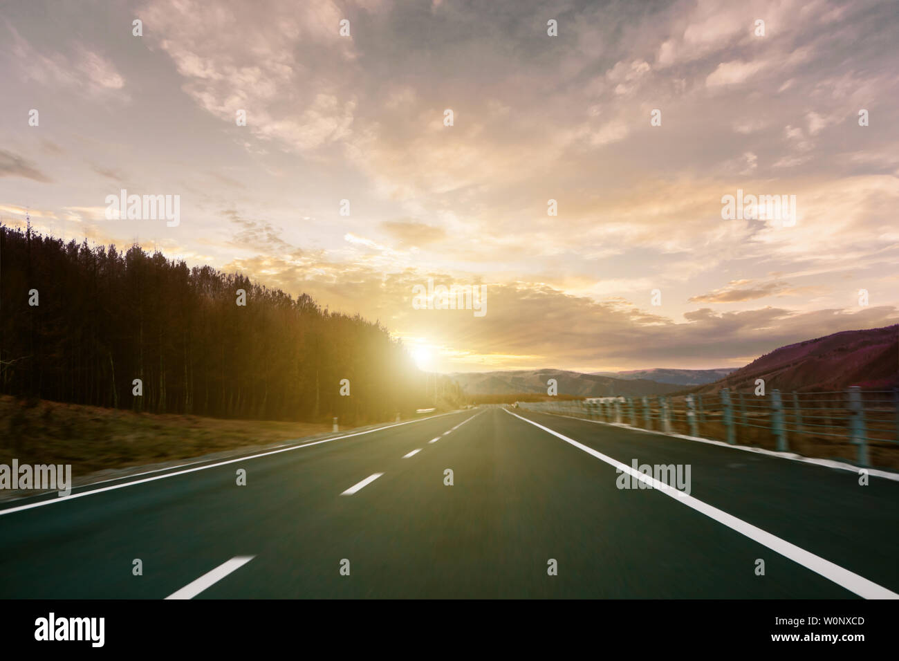 Road landscape no one to travel expressway guide sky asphalt hi-res ...