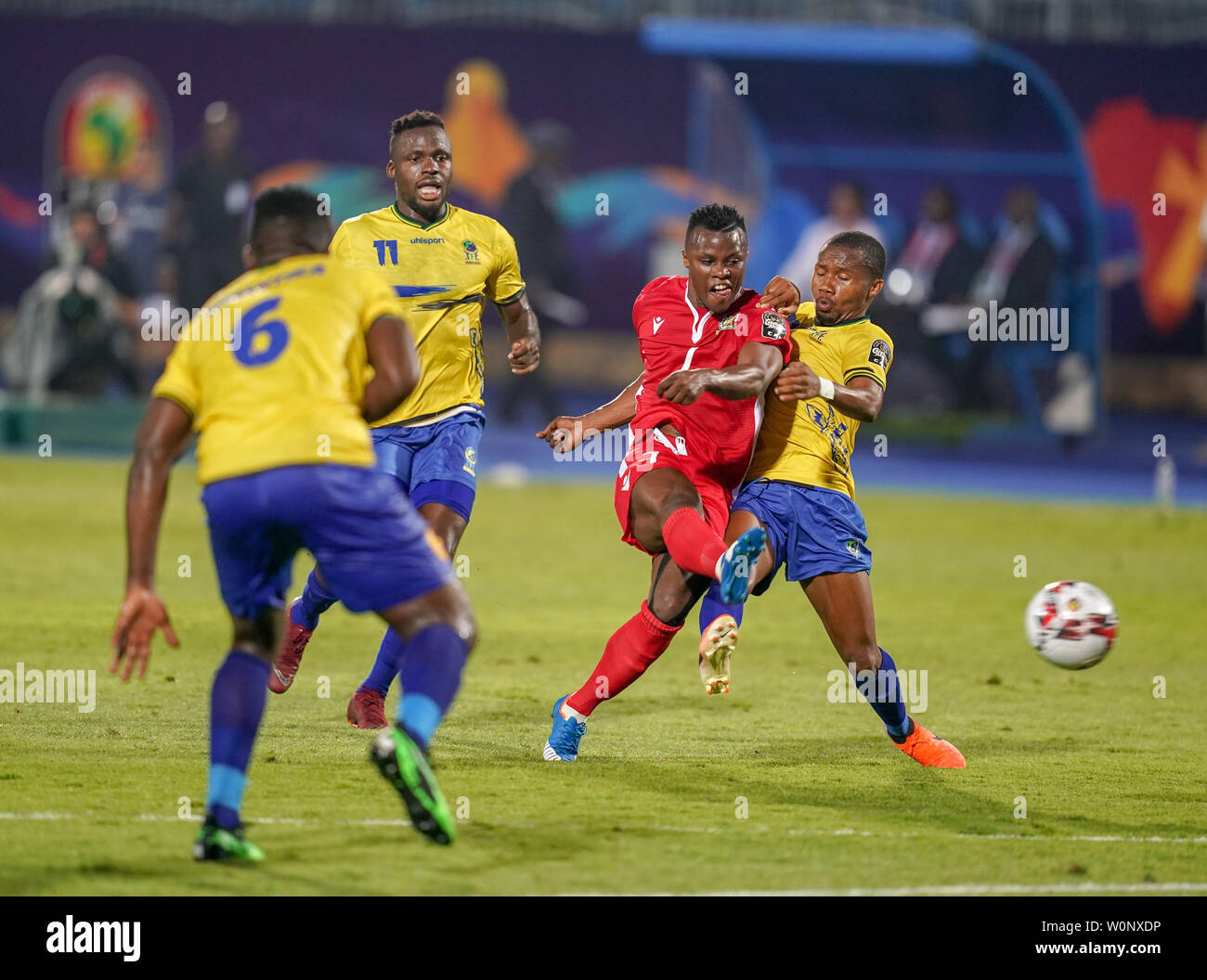 Cairo, Egypt. 27th June, 2019. Masika Ayub Timbe of Kenya shooting on ...