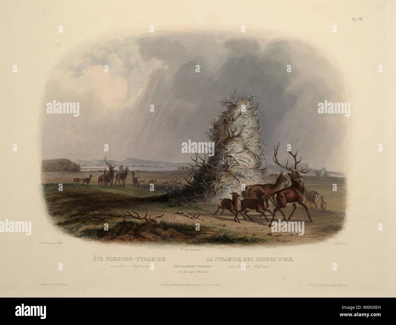 La pyramide des cornes delk sur le haut missouri hi-res stock ...