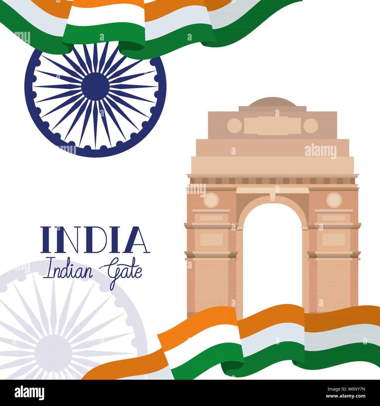 indian gate temple with flag Stock Vector Image & Art - Alamy