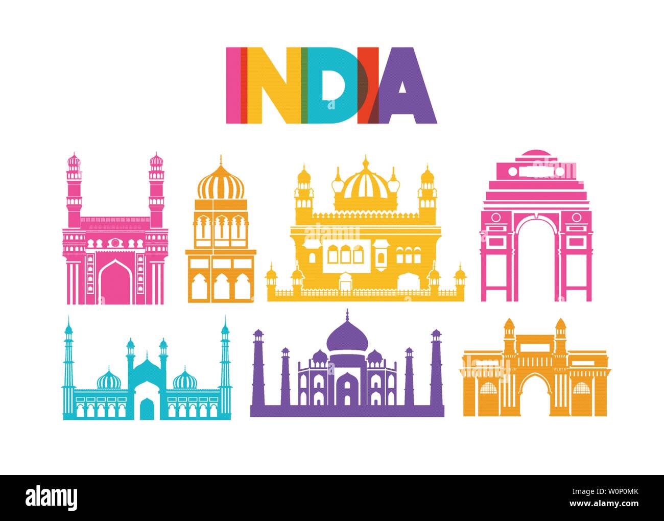 indian set temples architecture icons Stock Vector Image & Art - Alamy