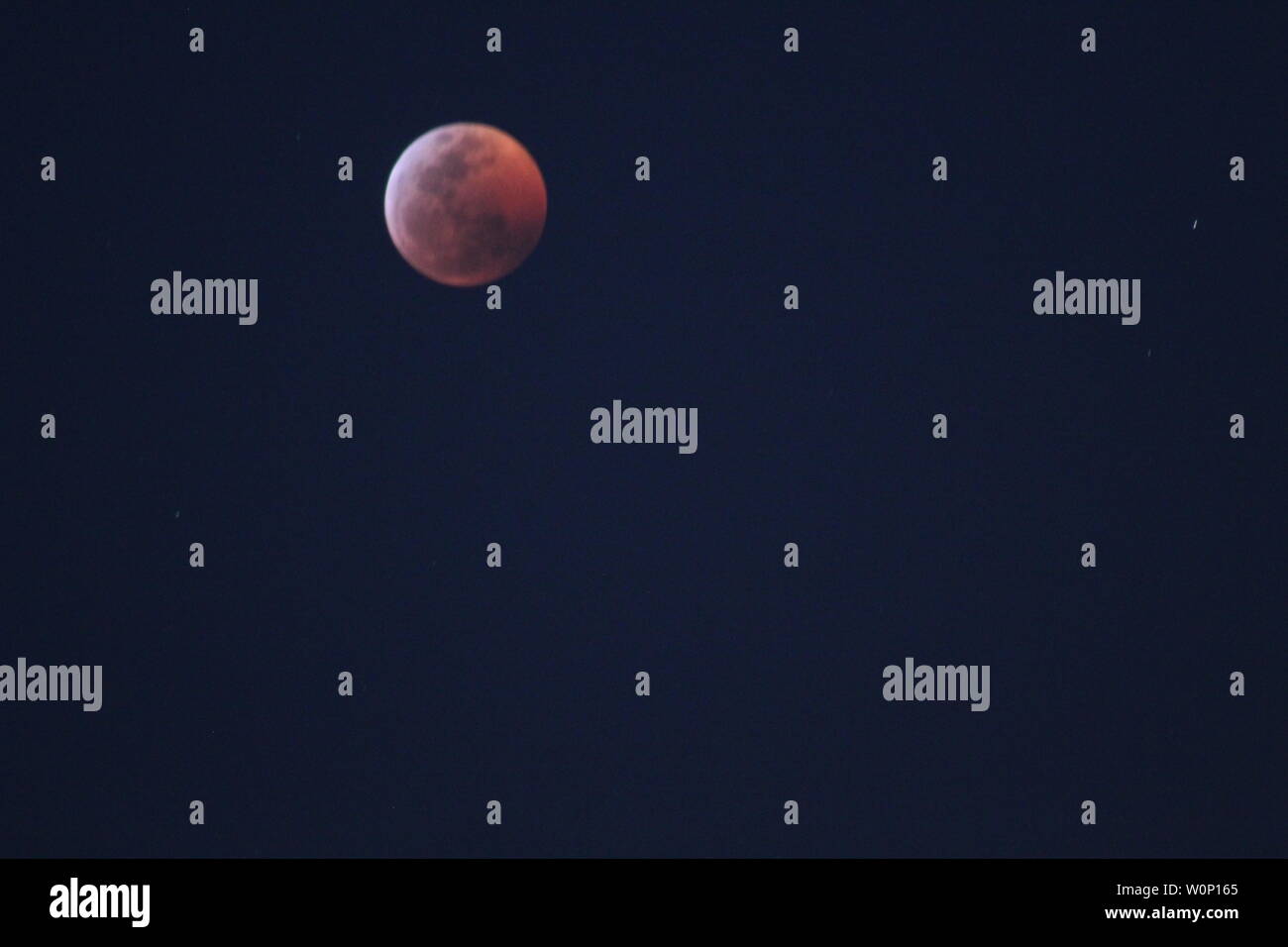 Blood Moon on 20 January 2019 taken from Kailua, Hawaii on the island ...