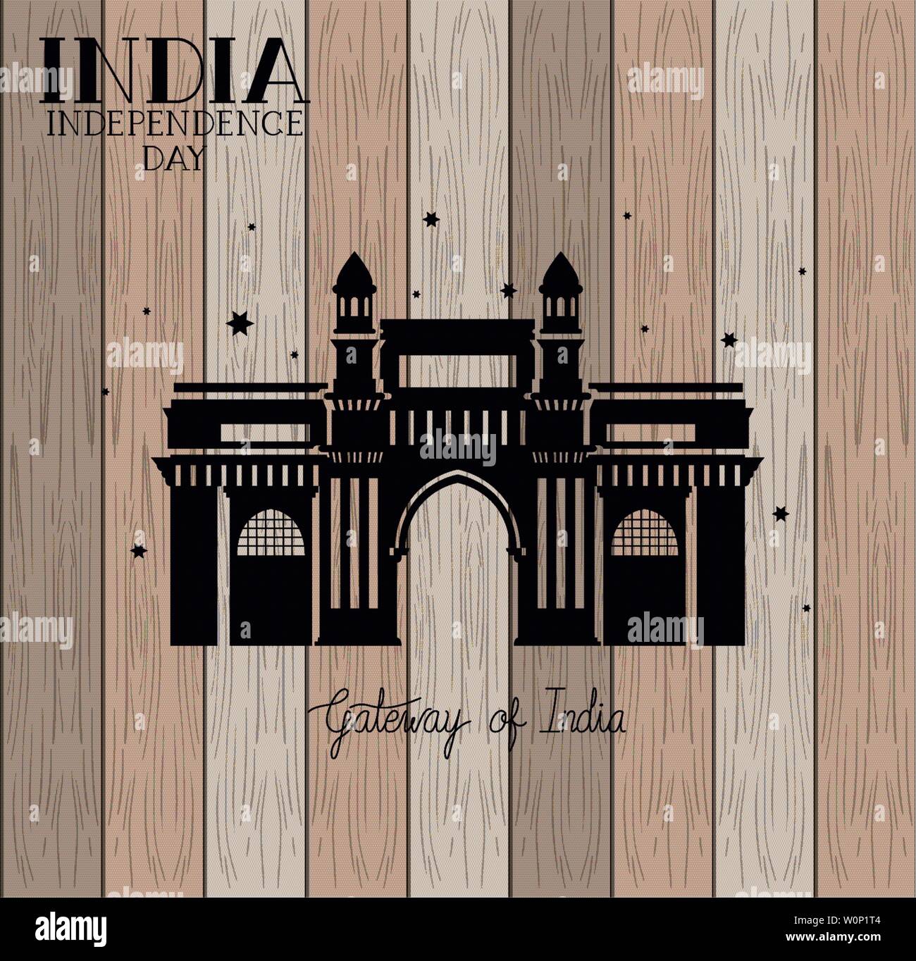indian gate temple with wooden background Stock Vector Image & Art - Alamy