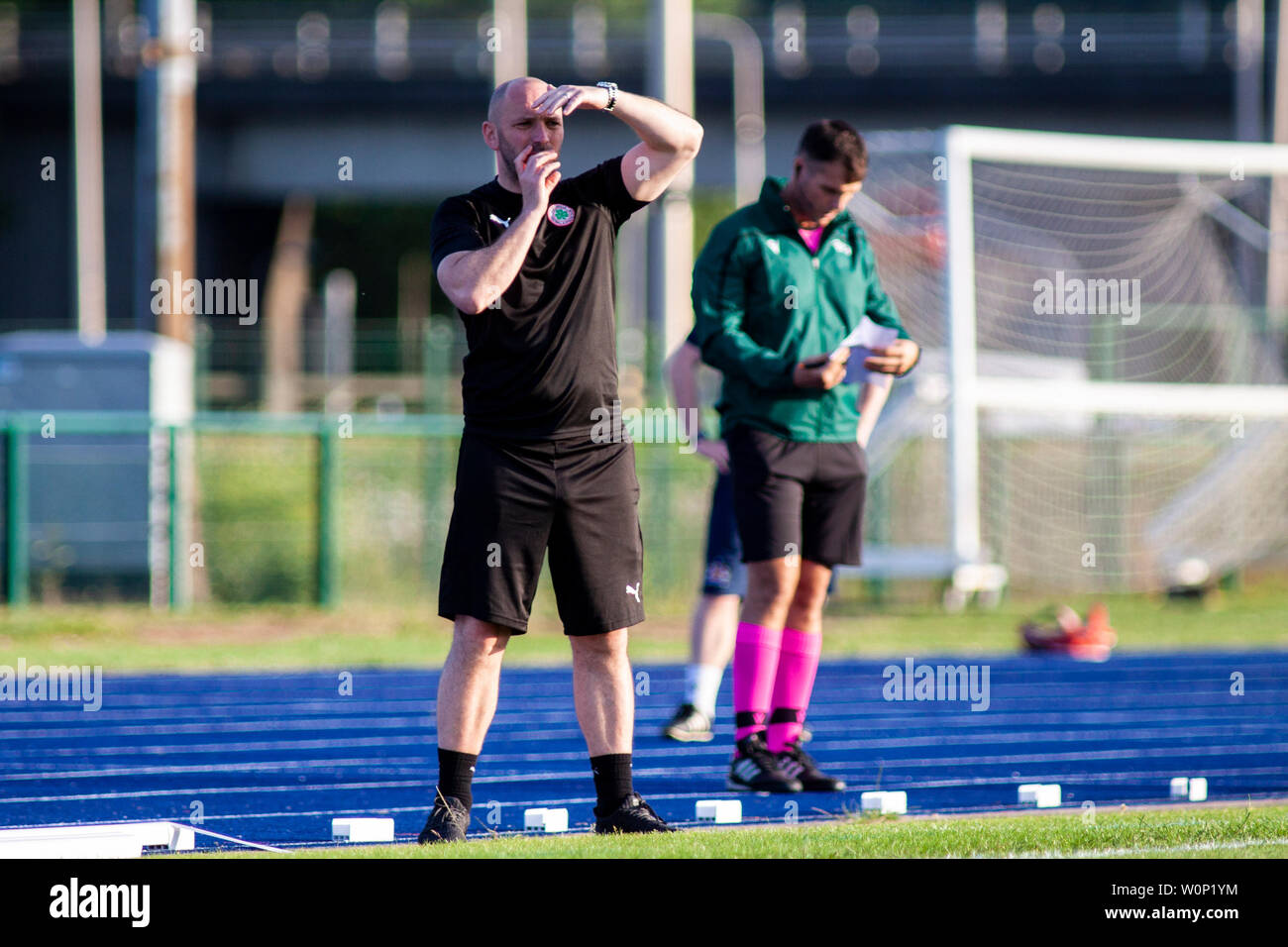 Barry Town v Cliftonville in the Europa League Preliminary Round at ...
