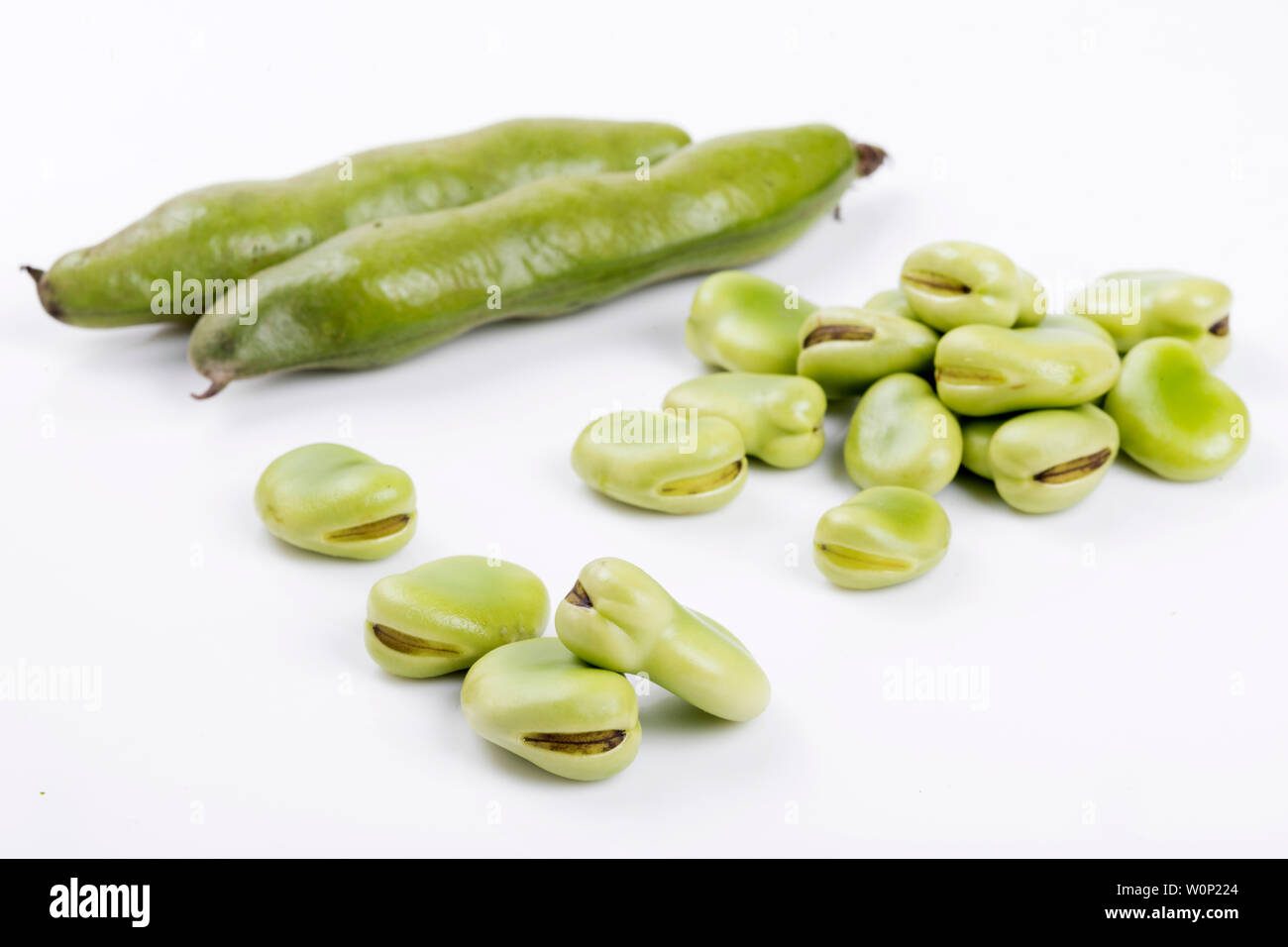 Green broad beans Stock Photo - Alamy