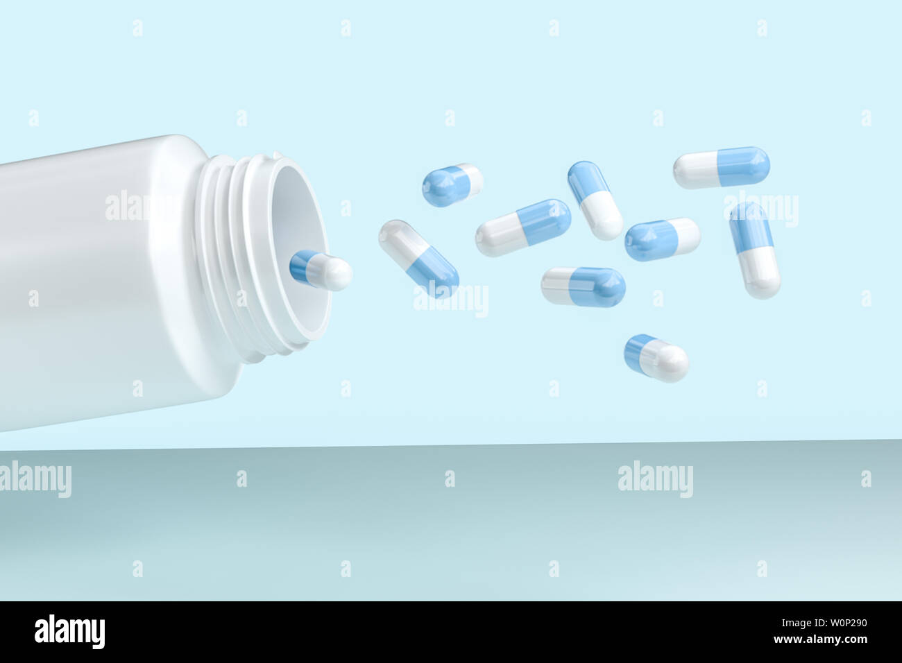 3D rendering,bottles with pills Stock Photo - Alamy