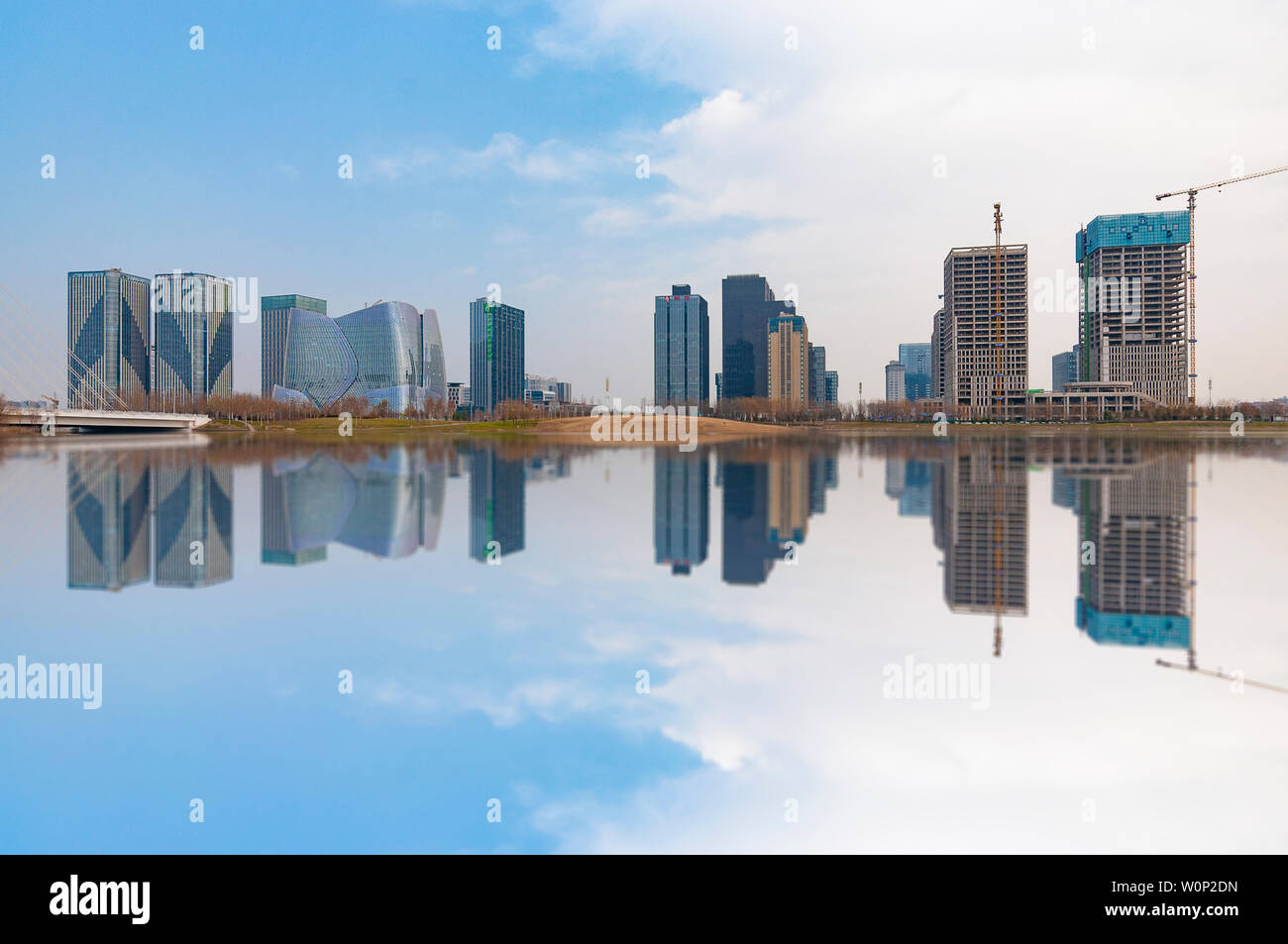 Longzi Lake Scenic Area in Zhengzhou under Construction Stock Photo - Alamy