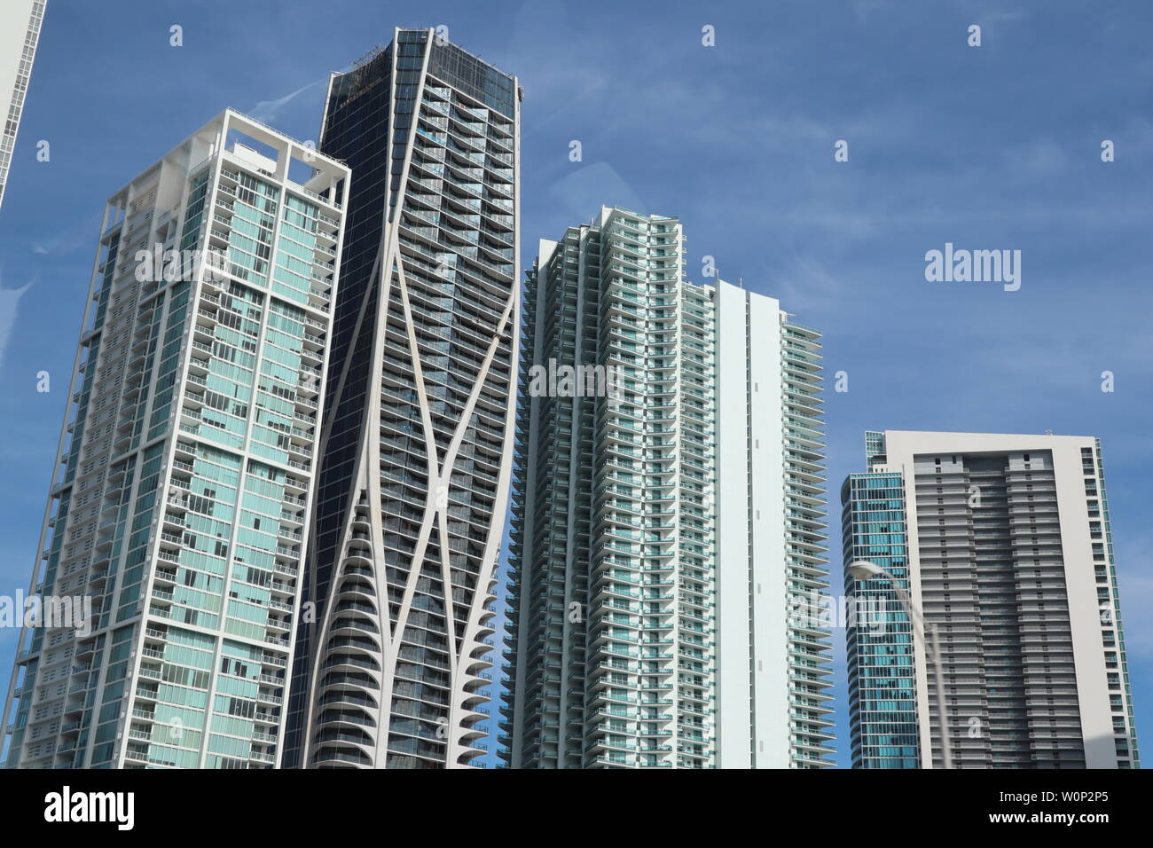 Miami Skyscrapers close up Stock Photo - Alamy