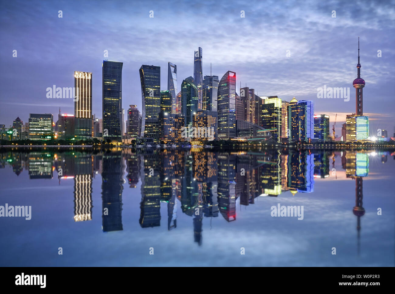Shanghai City Night Scenery Stock Photo - Alamy