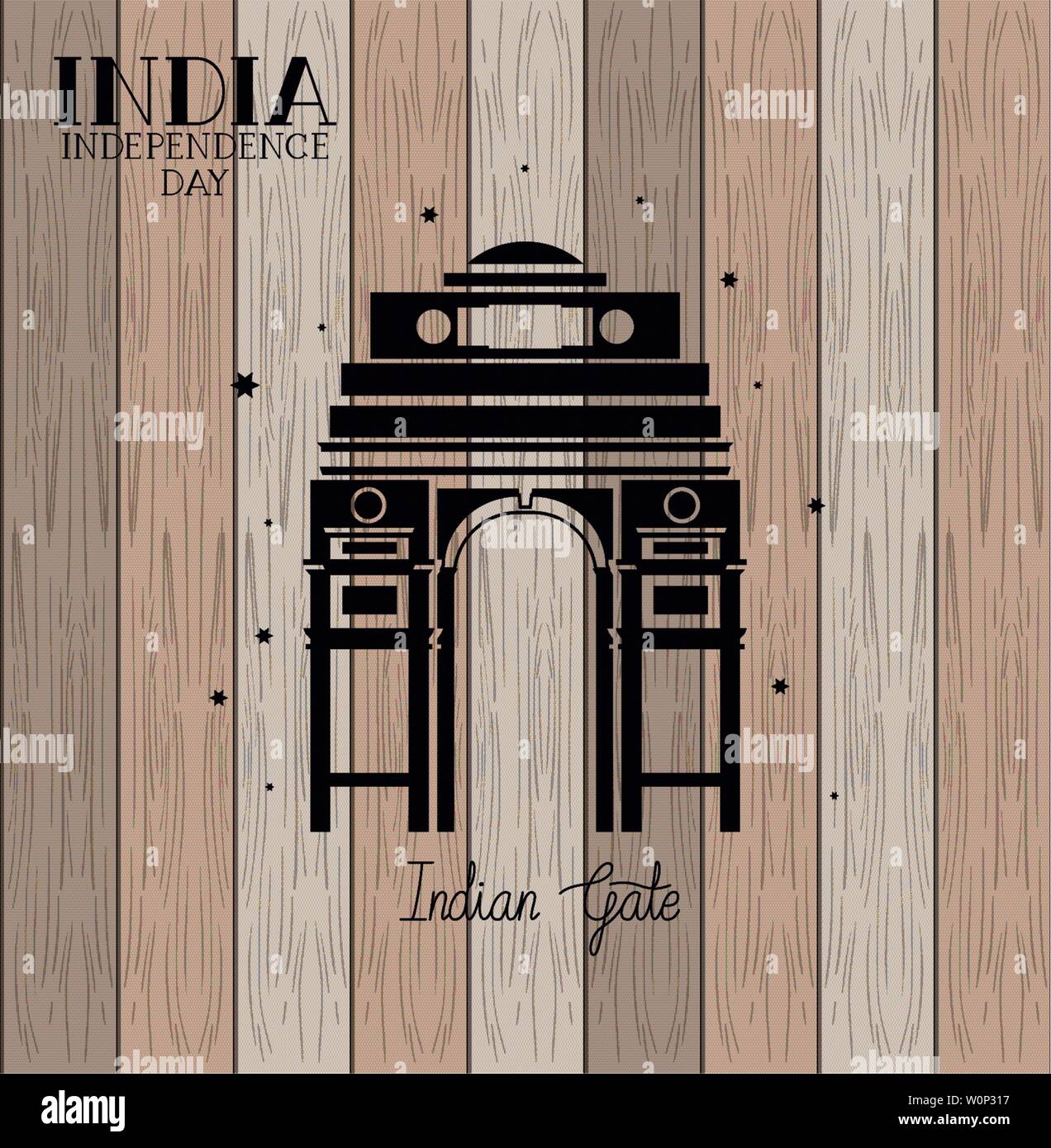 indian gate temple with wooden background Stock Vector Image & Art - Alamy