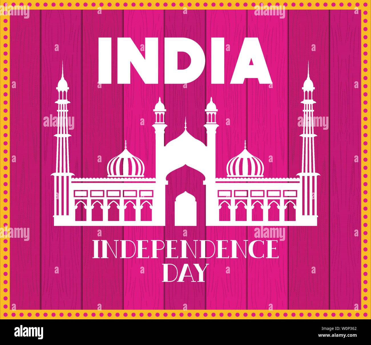 indian jama masjid temple with pink background Stock Vector Image & Art ...