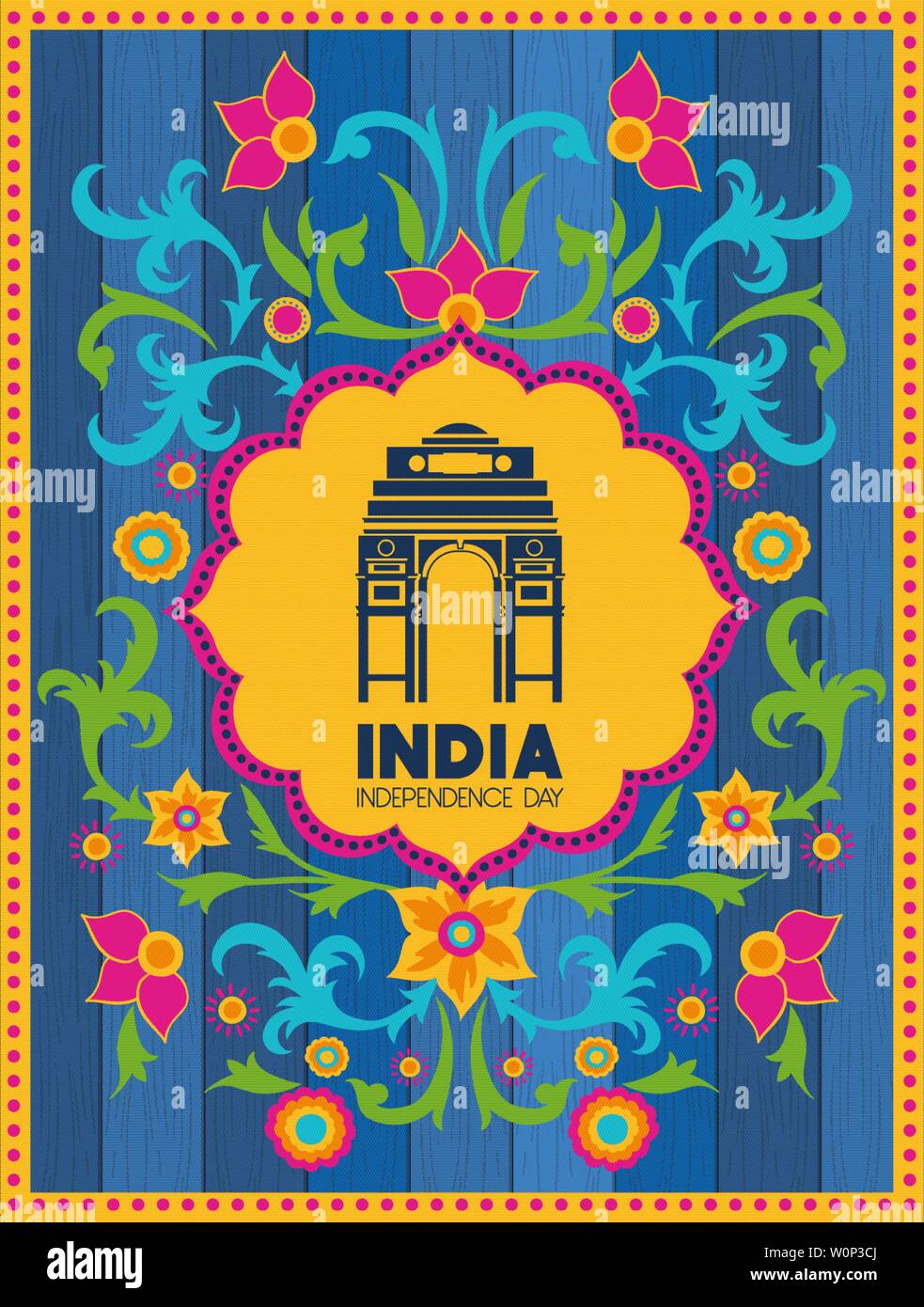 indian gate temple with floral background Stock Vector Image & Art - Alamy