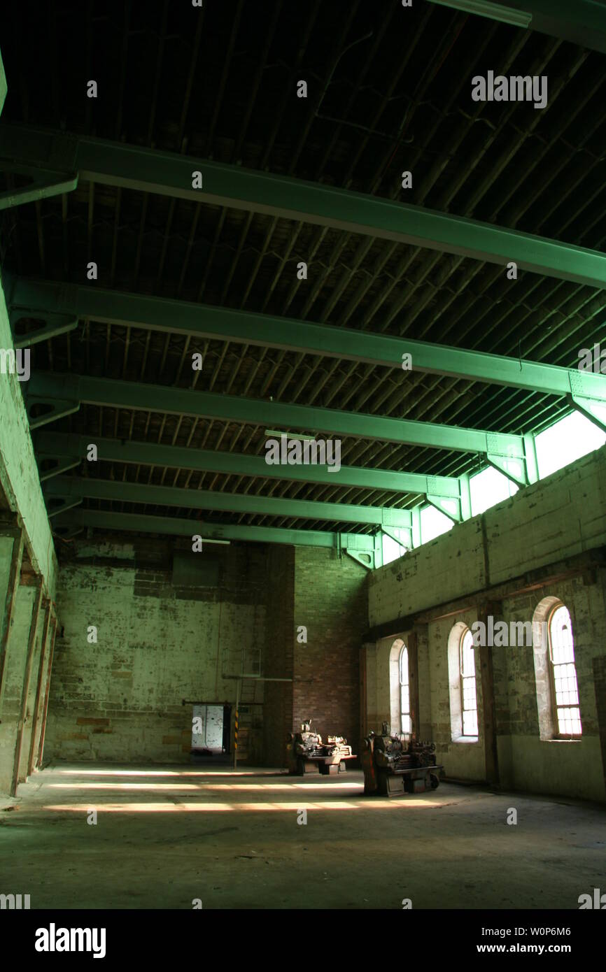 an old machine shop at cockatoo island in sydney harbour Stock Photo ...