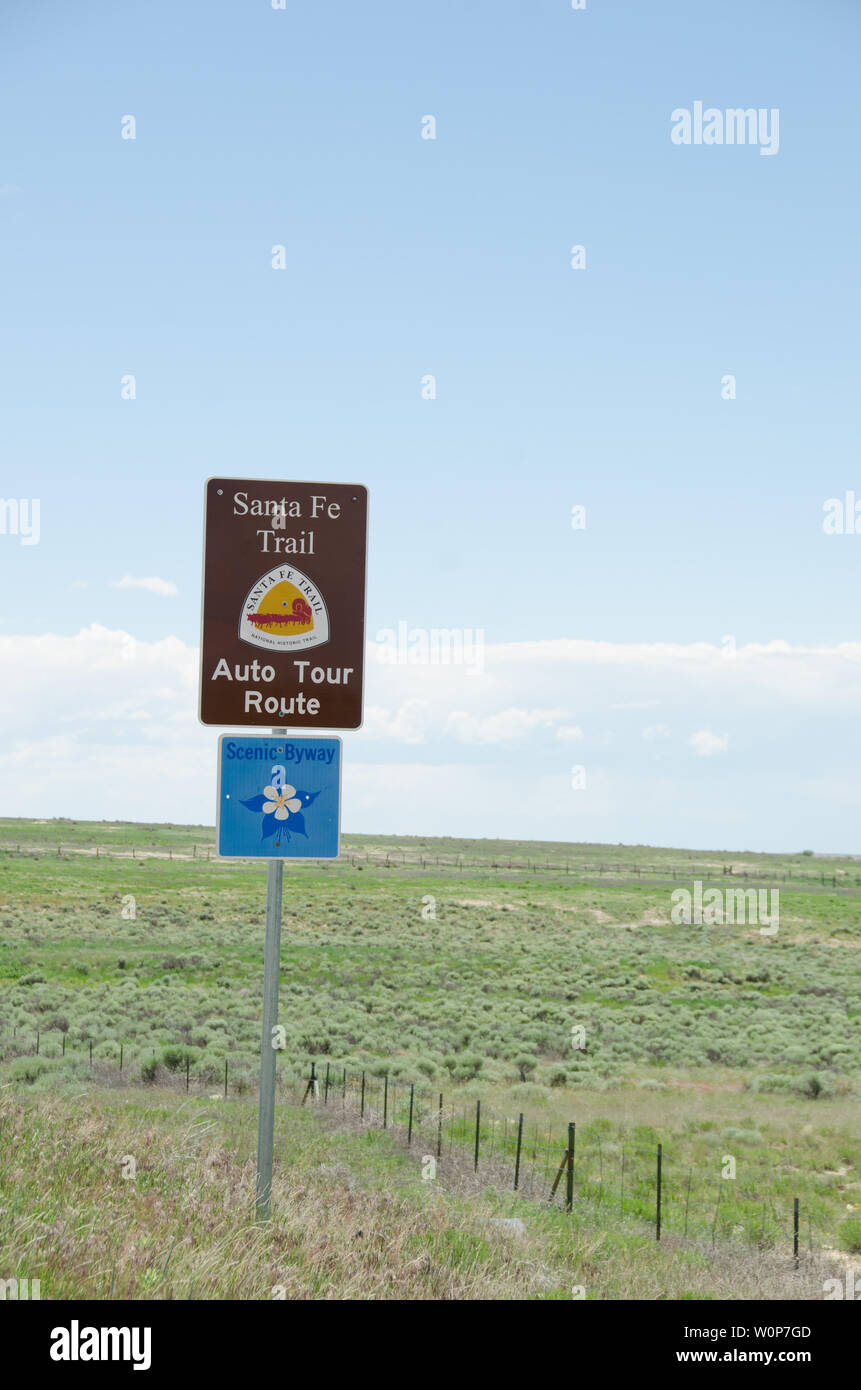 Signs for the Santa Fe Trail National Historic Trail Auto Tour Route ...