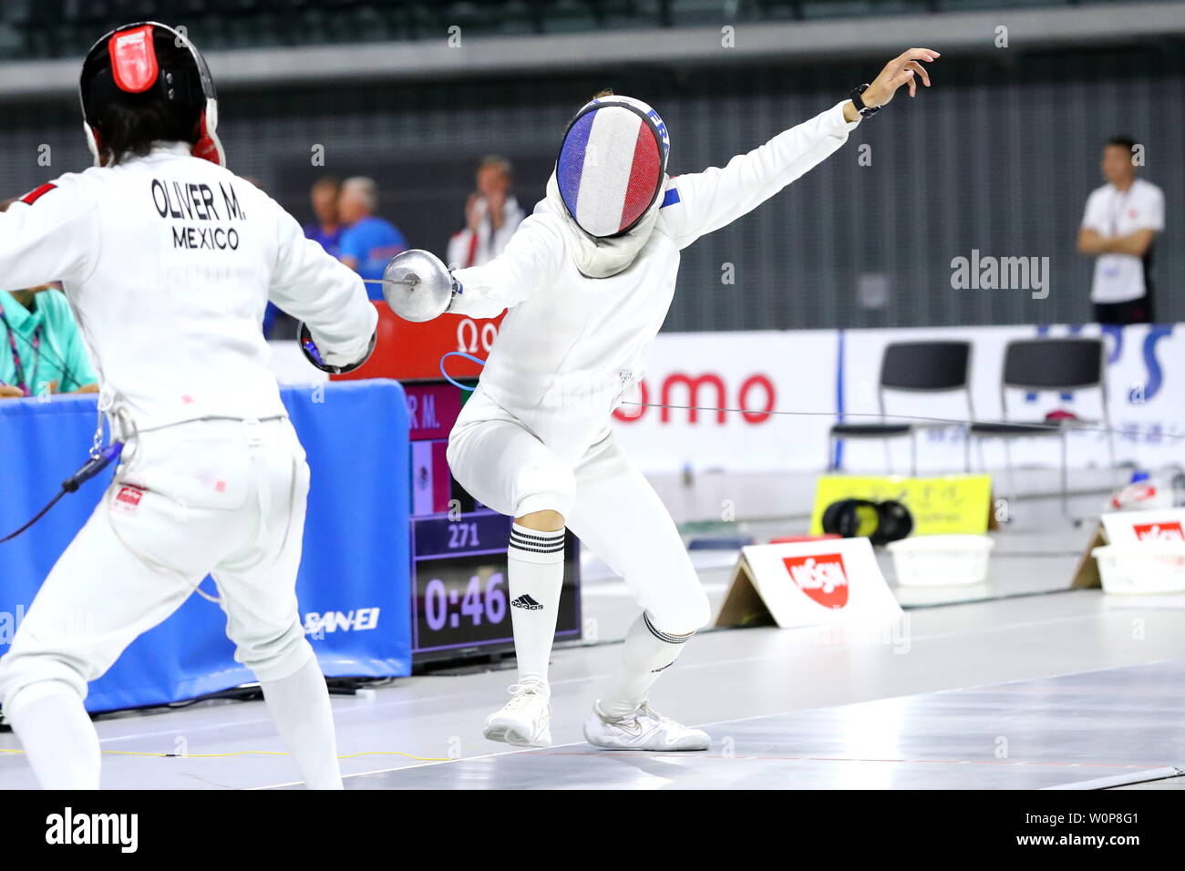 Tokyo, Japan. 27th June, 2019. Marie Oteiza (FRA) Modern Pentathlon ...