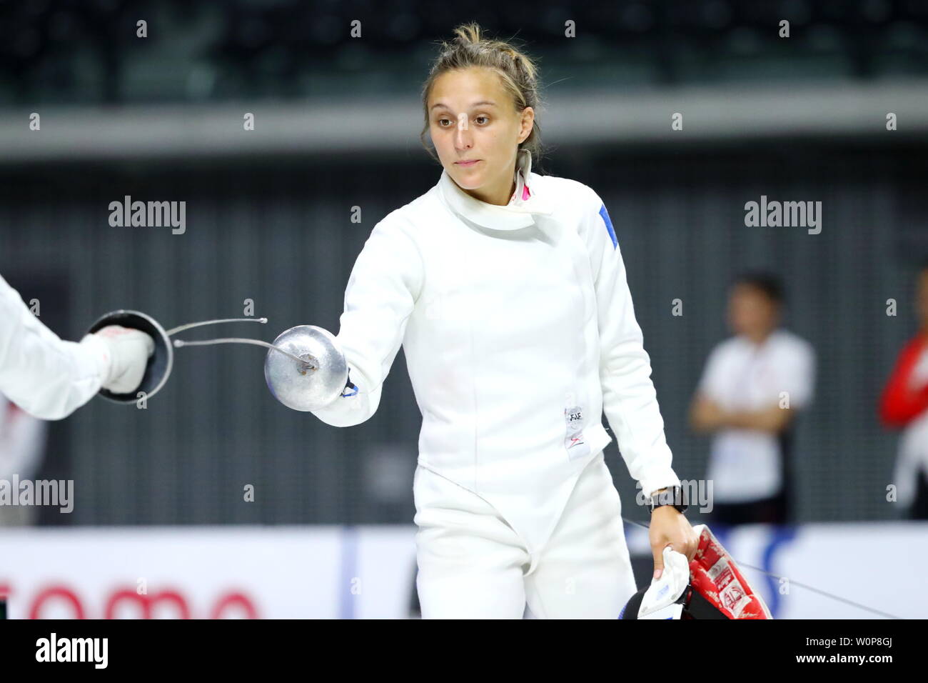 Tokyo, Japan. 27th June, 2019. Marie Oteiza (FRA) Modern Pentathlon ...