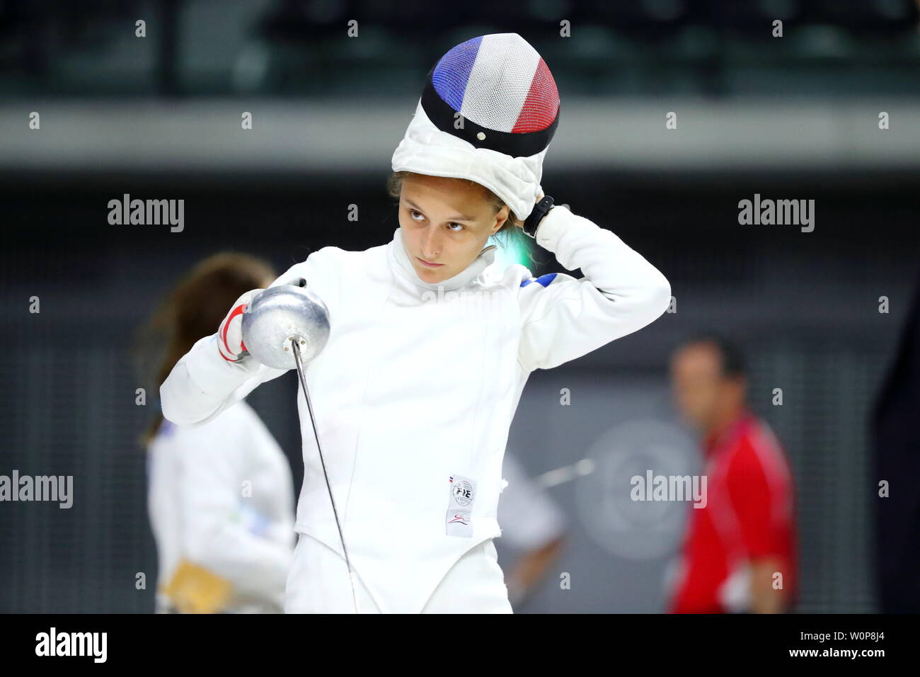 Tokyo, Japan. 27th June, 2019. Marie Oteiza (FRA) Modern Pentathlon ...