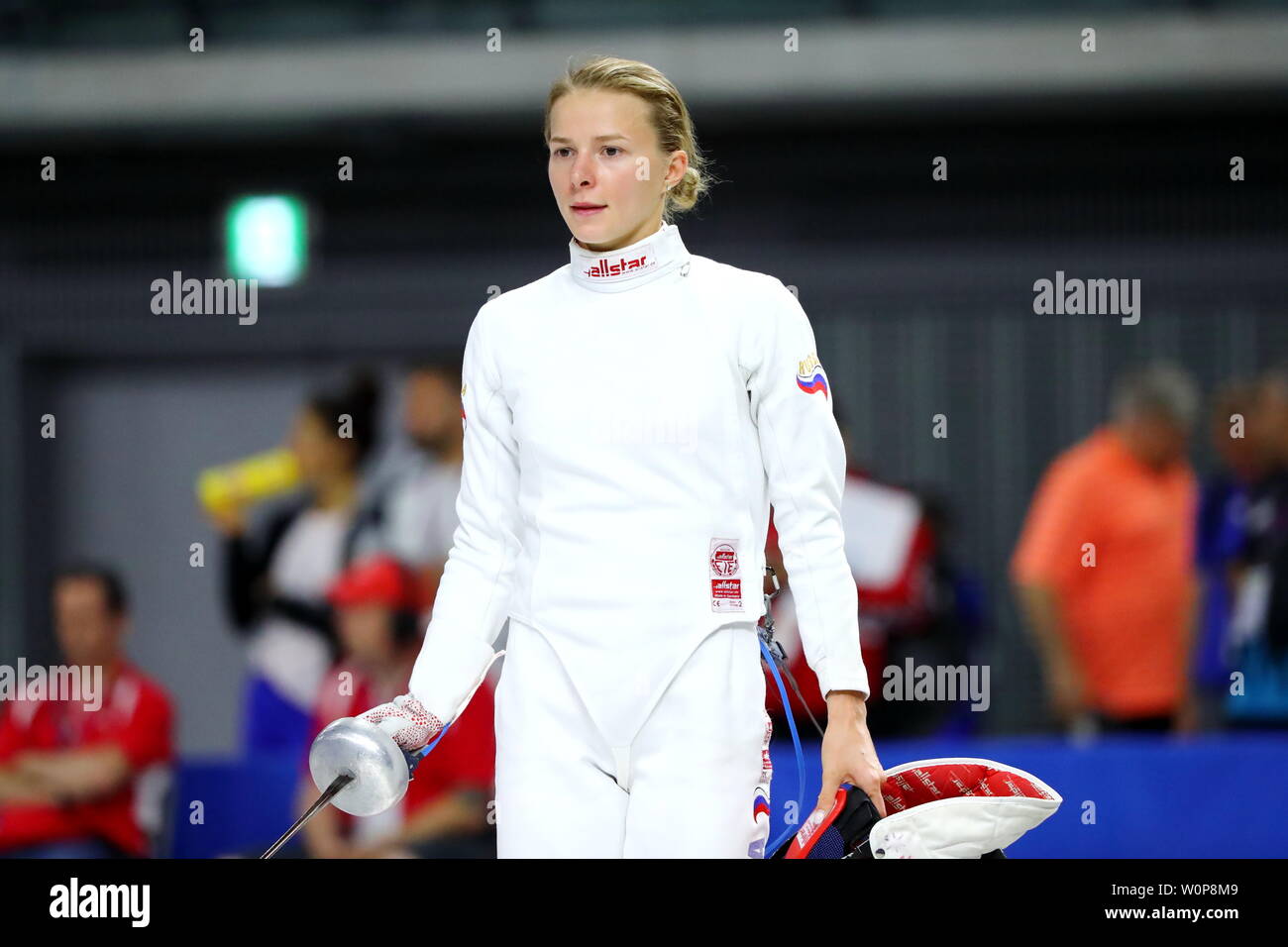 Tokyo, Japan. 27th June, 2019. Uliana Batashova (RUS) Modern Pentathlon ...