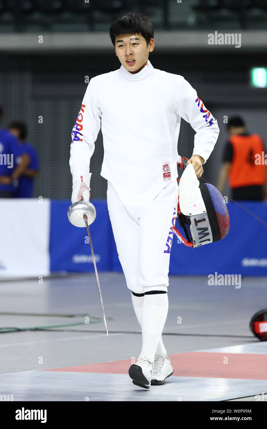 Tokyo, Japan. 27th June, 2019. Woongtae Jun (KOR) Modern Pentathlon ...