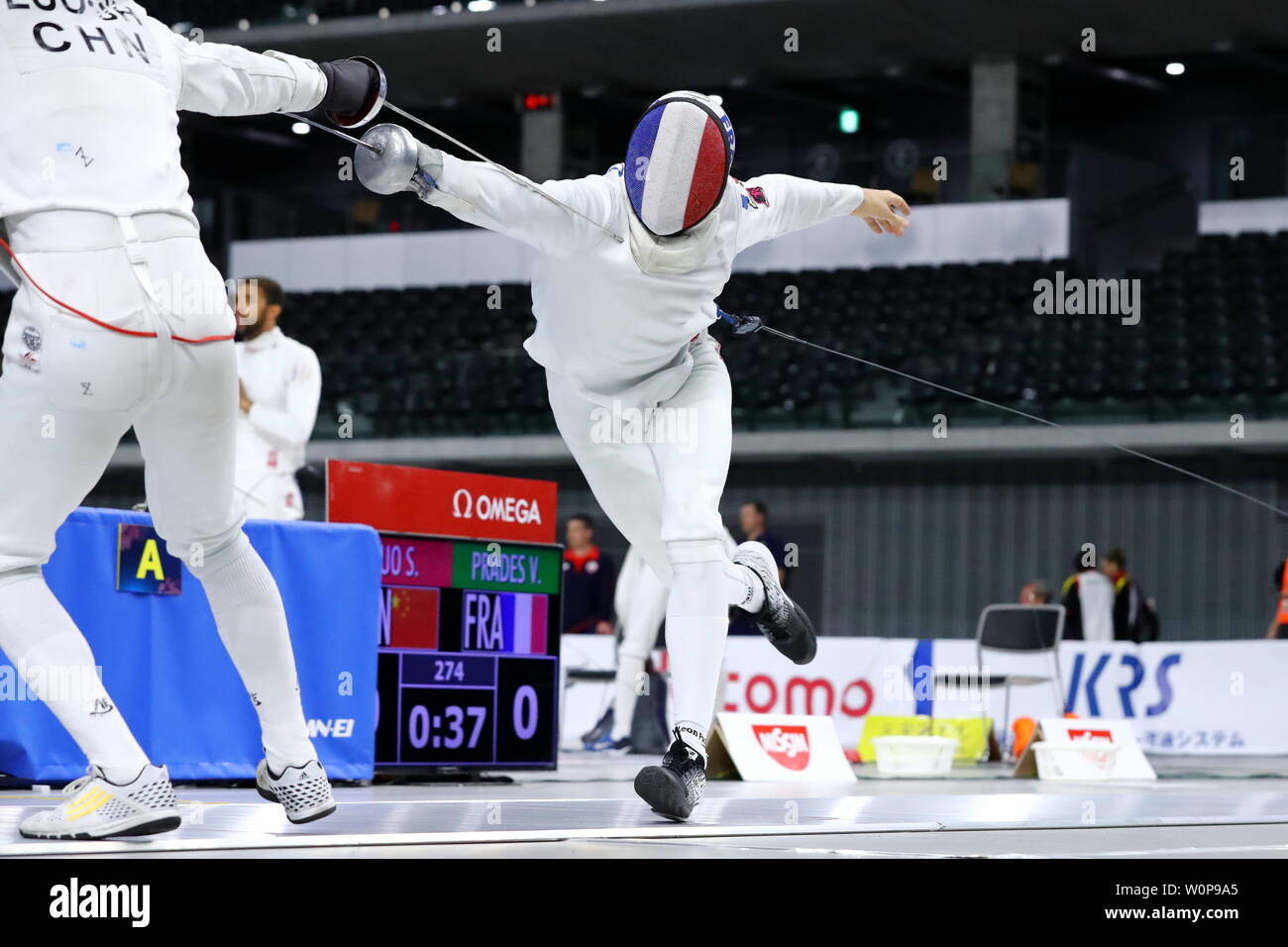 Tokyo, Japan. 27th June, 2019. Valentin Prades (FRA) Modern Pentathlon ...