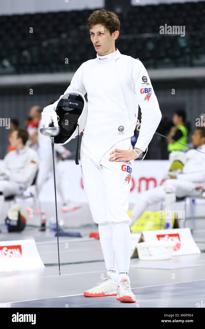 Tokyo, Japan. 27th June, 2019. James Cooke (GBR) Modern Pentathlon ...