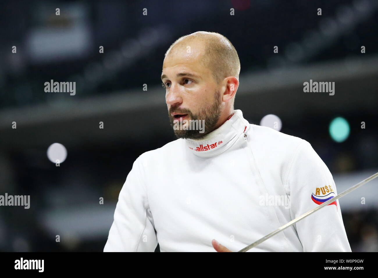 Tokyo, Japan. 27th June, 2019. Aleksander Lesun (RUS) Modern Pentathlon ...
