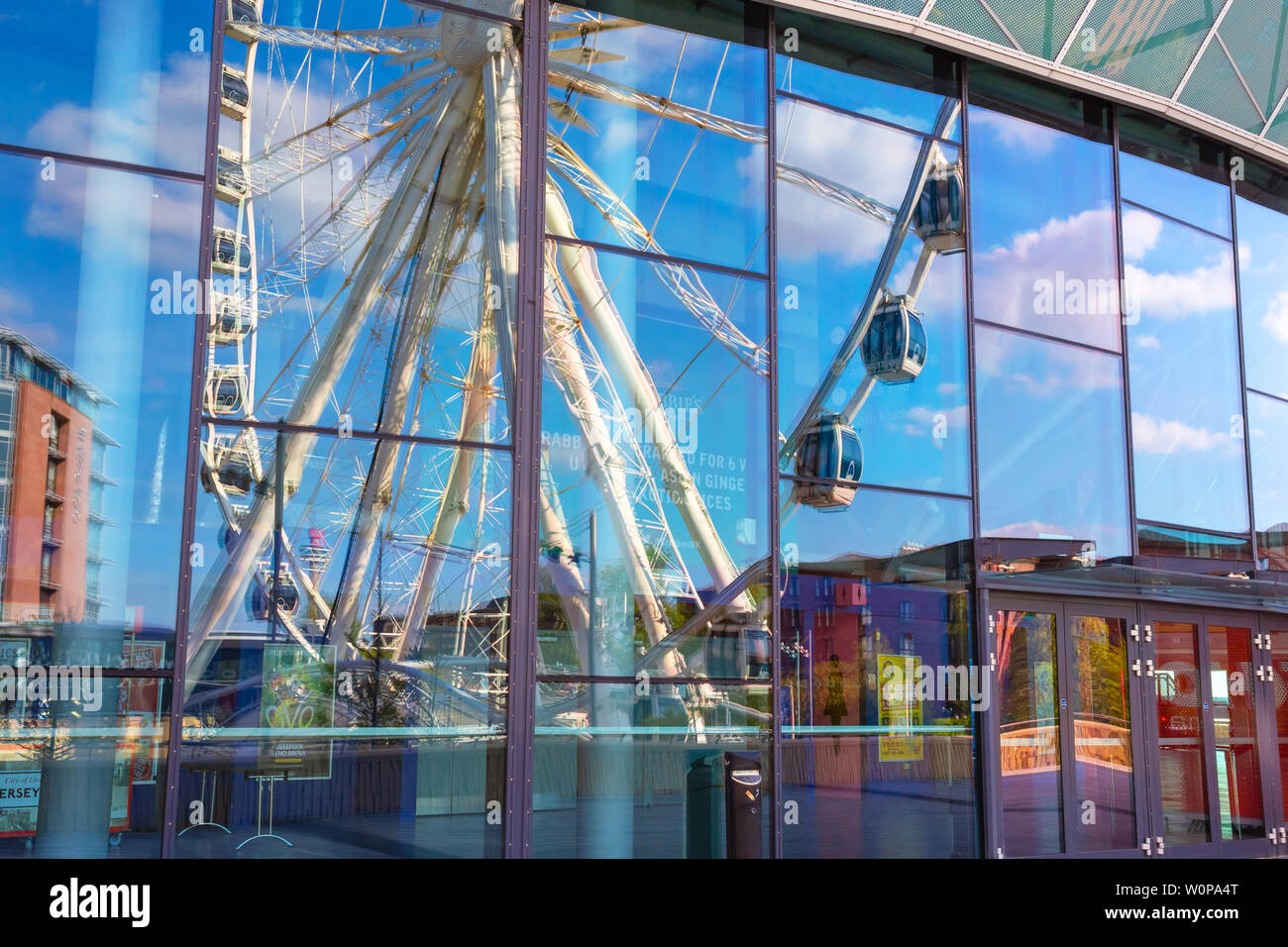 Liverpool, UK - May 17 2018: The Wheel of Liverpool on the Keel Wharf ...