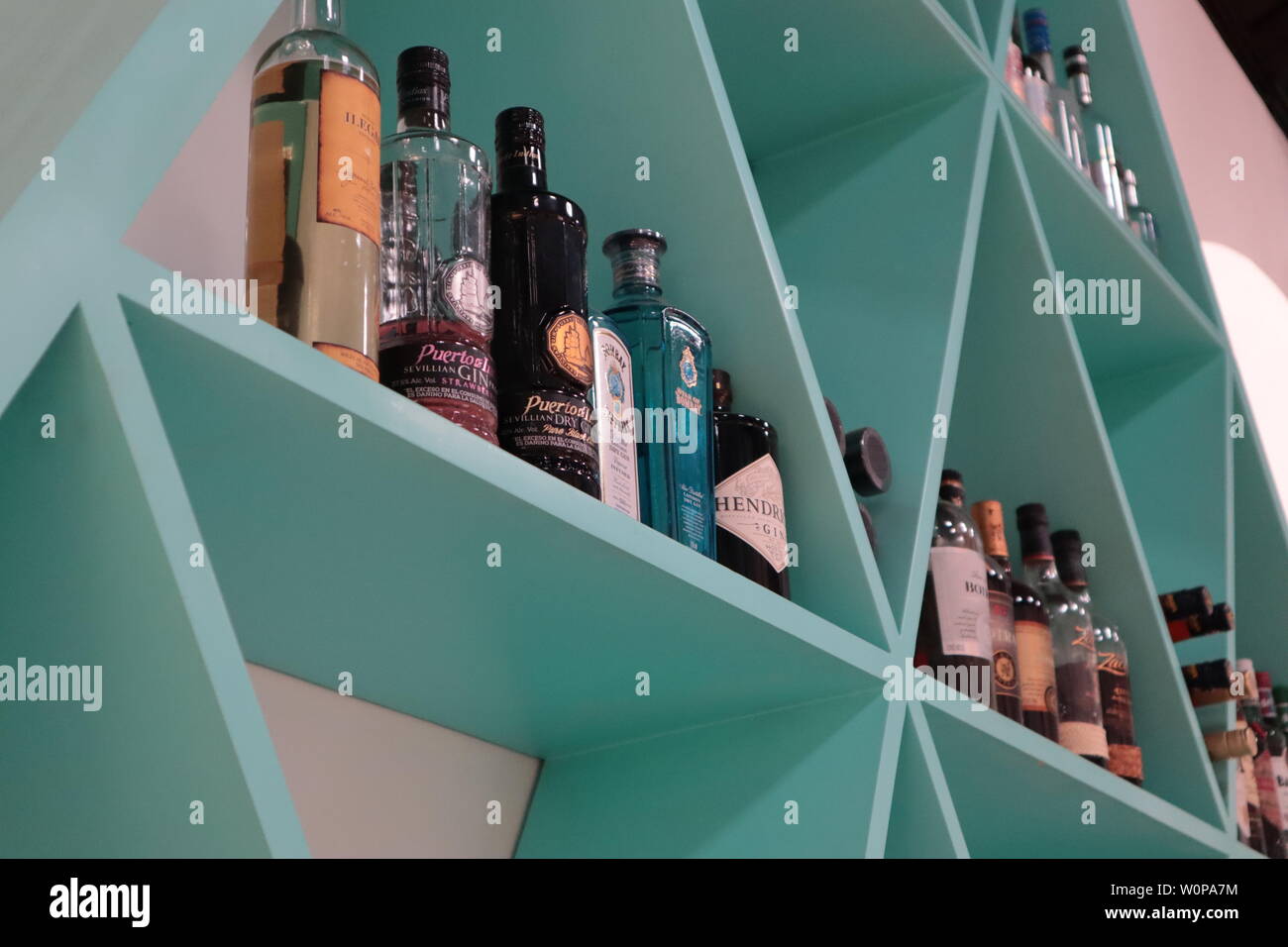 Hipster triangle design for alcohol shelf Stock Photo - Alamy