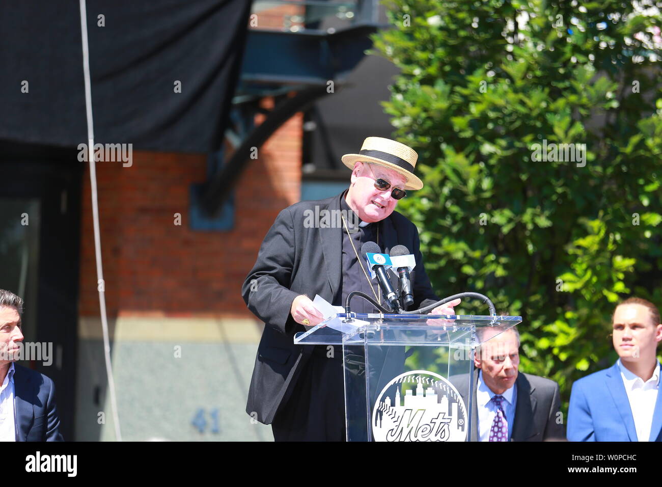 NEW YORK, NEW YORK - JUNE 27: Cardinal Timothy M. Dolan speaks at a ...