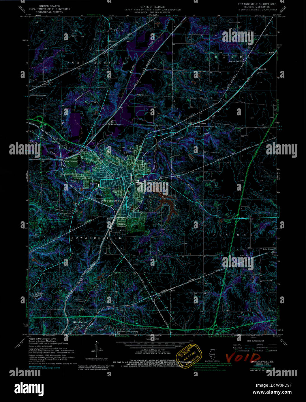 Map of edwardsville hi-res stock photography and images - Alamy