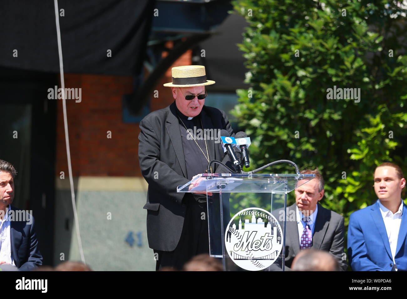 NEW YORK, NEW YORK - JUNE 27: Cardinal Timothy M. Dolan speaks at a ...