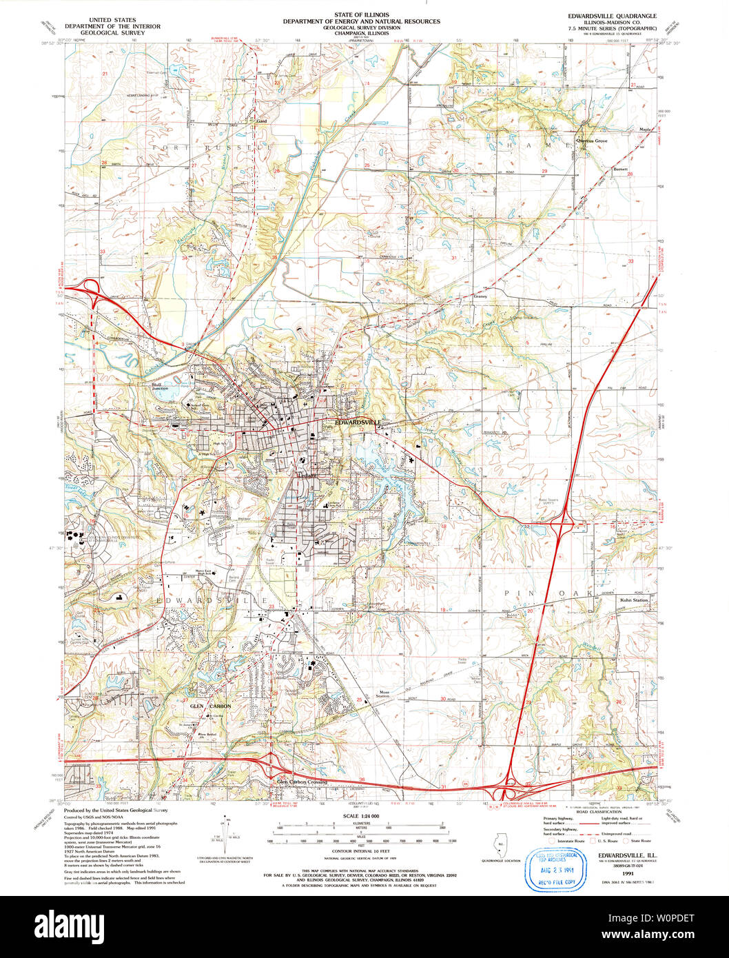 Map of edwardsville Cut Out Stock Images & Pictures - Alamy