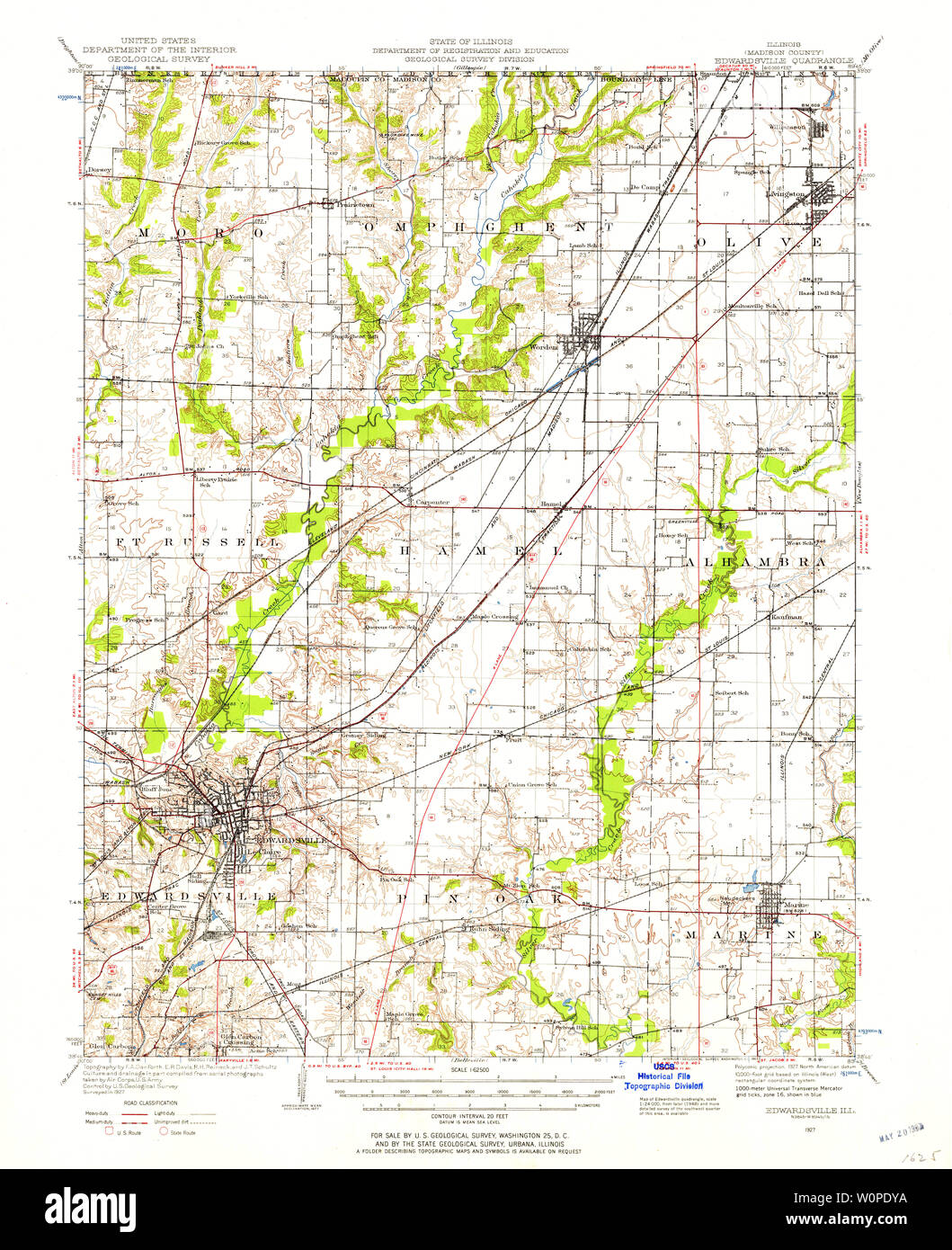 Edwardsville map hi-res stock photography and images - Alamy