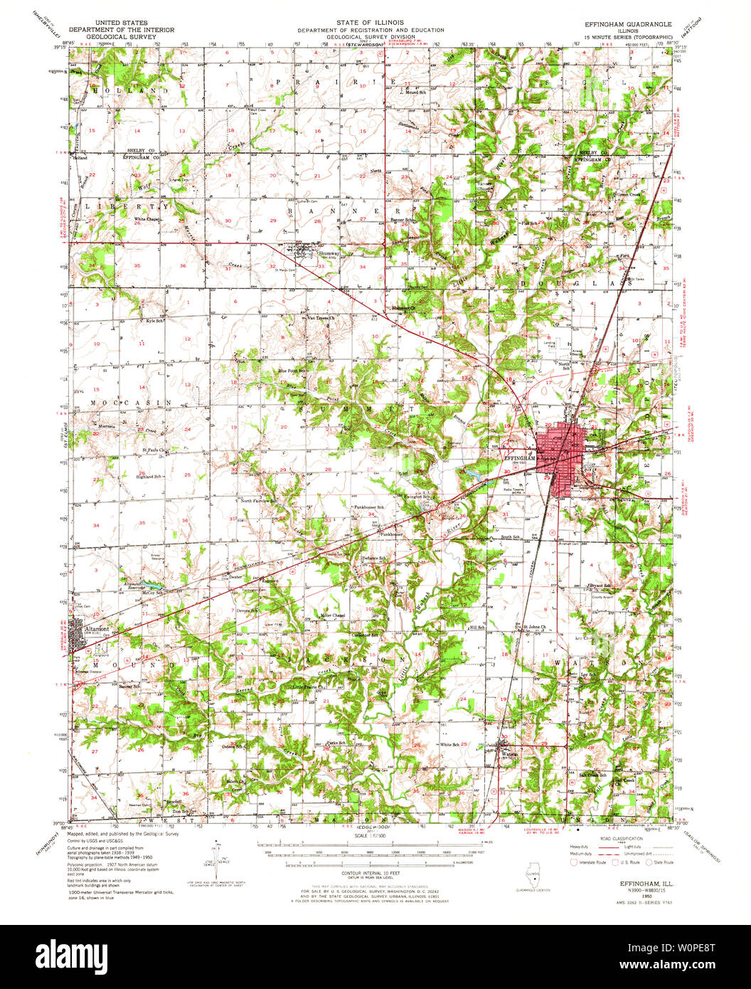 Map of effingham hi-res stock photography and images - Alamy
