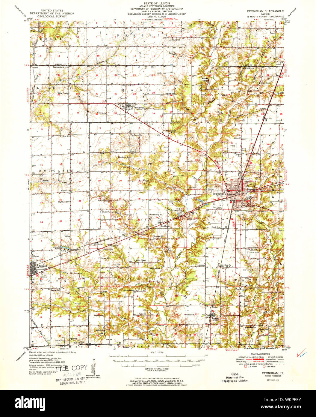 Map of effingham hi-res stock photography and images - Alamy