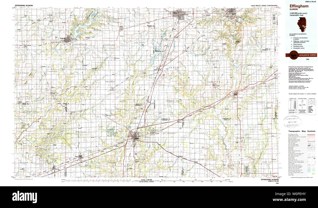 Map of effingham hi-res stock photography and images - Alamy