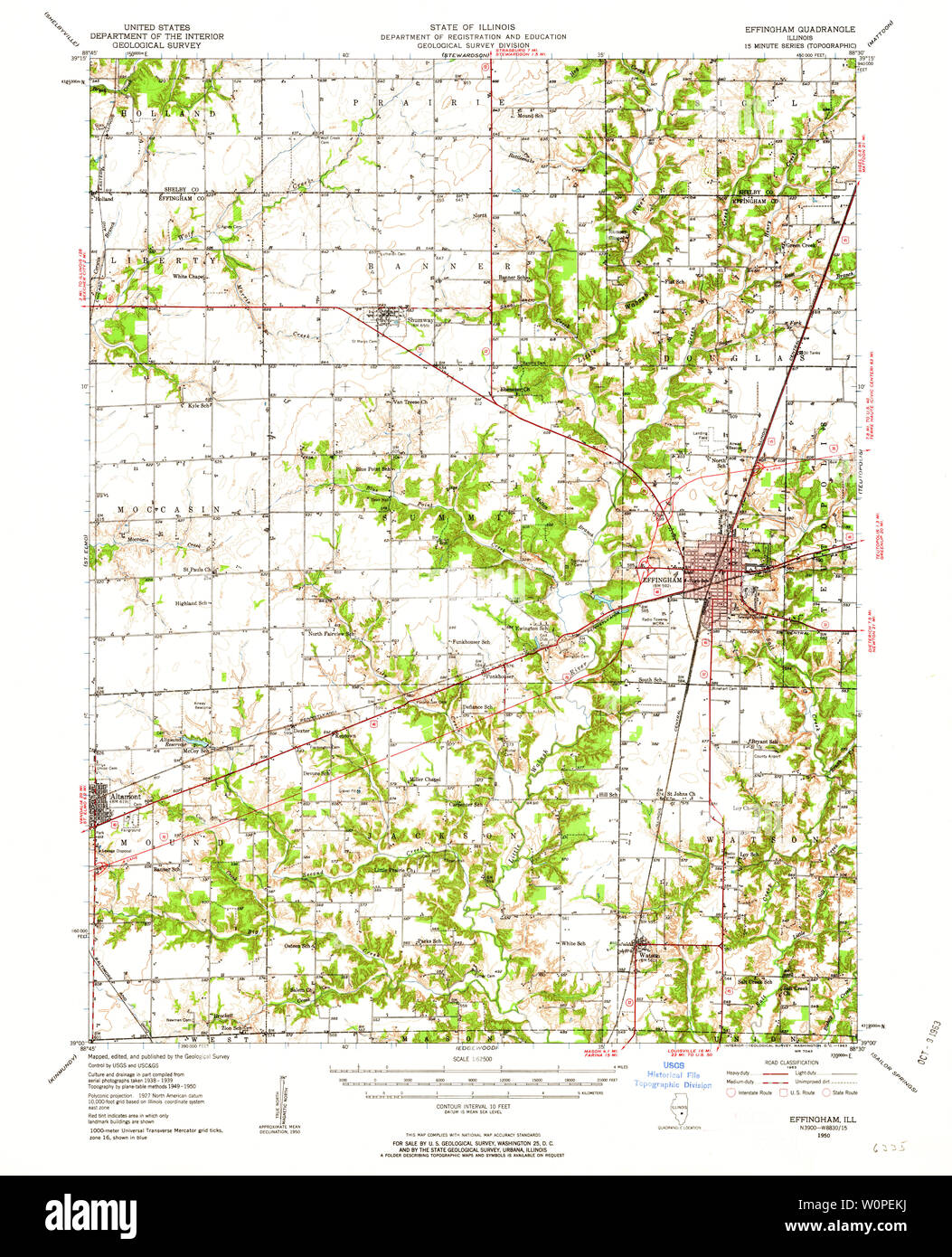 Map of effingham hi-res stock photography and images - Alamy