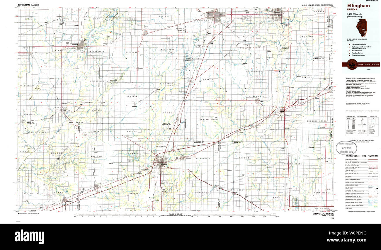Map of effingham hi-res stock photography and images - Alamy