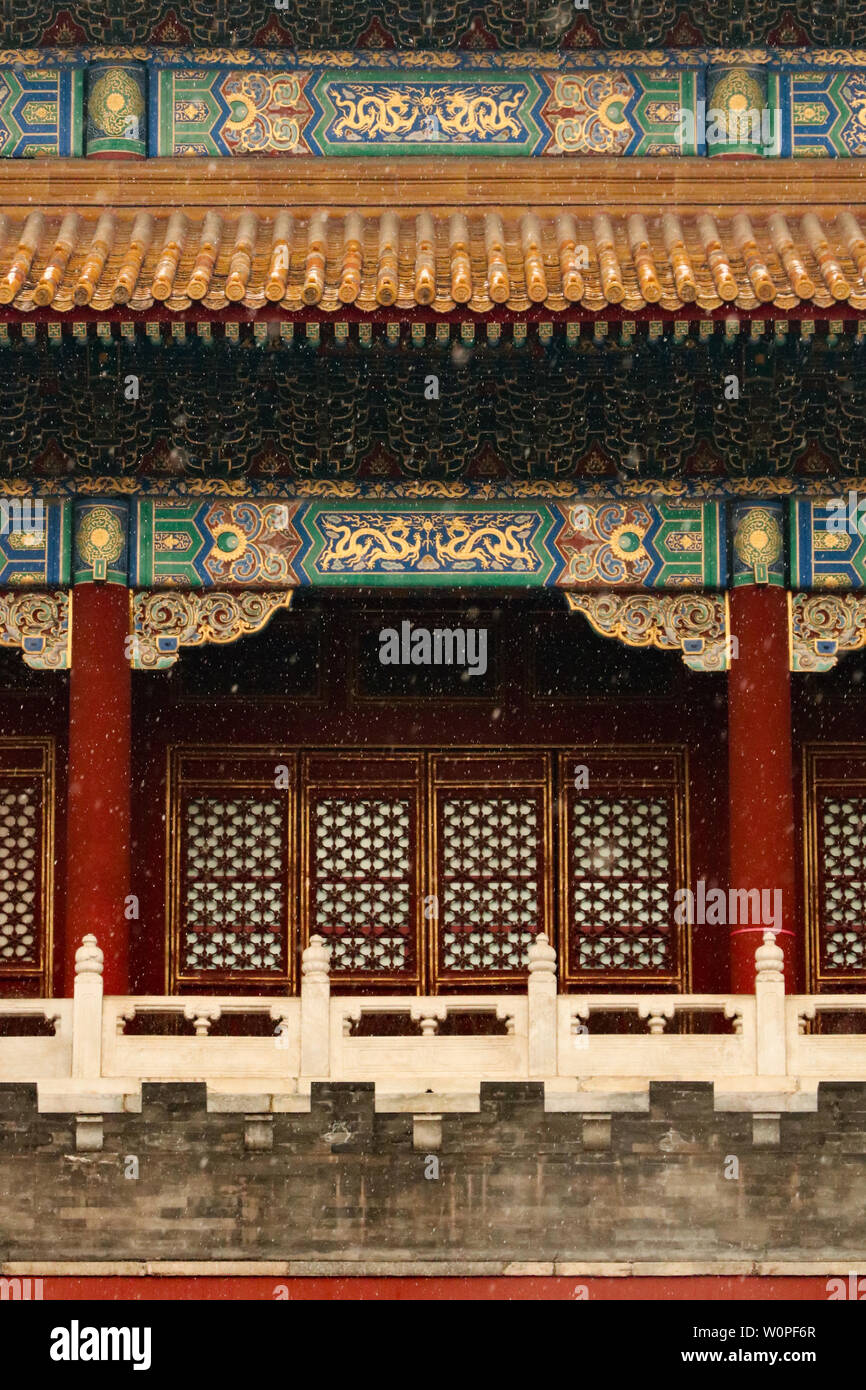 Flying snow in the Forbidden City Stock Photo - Alamy