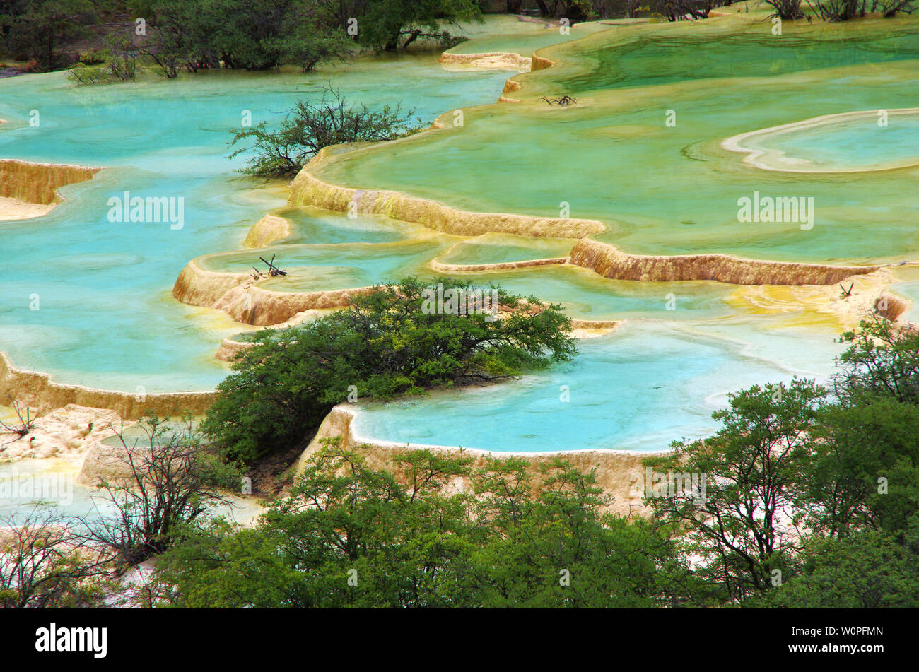 Beautiful landscape of huanglong hi-res stock photography and images ...