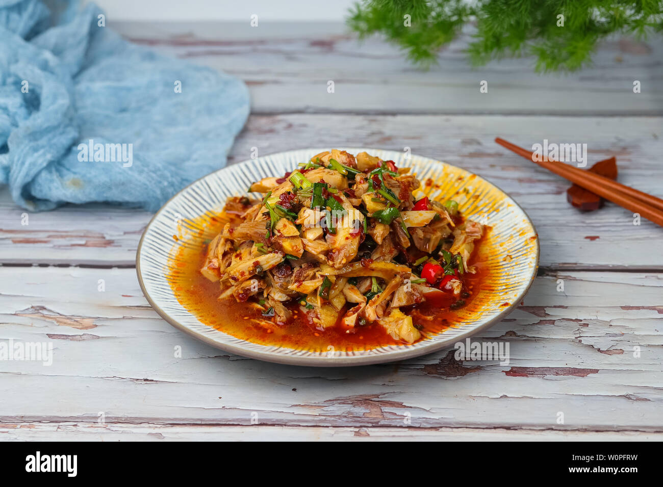 drooling chicken, stick chicken Stock Photo - Alamy