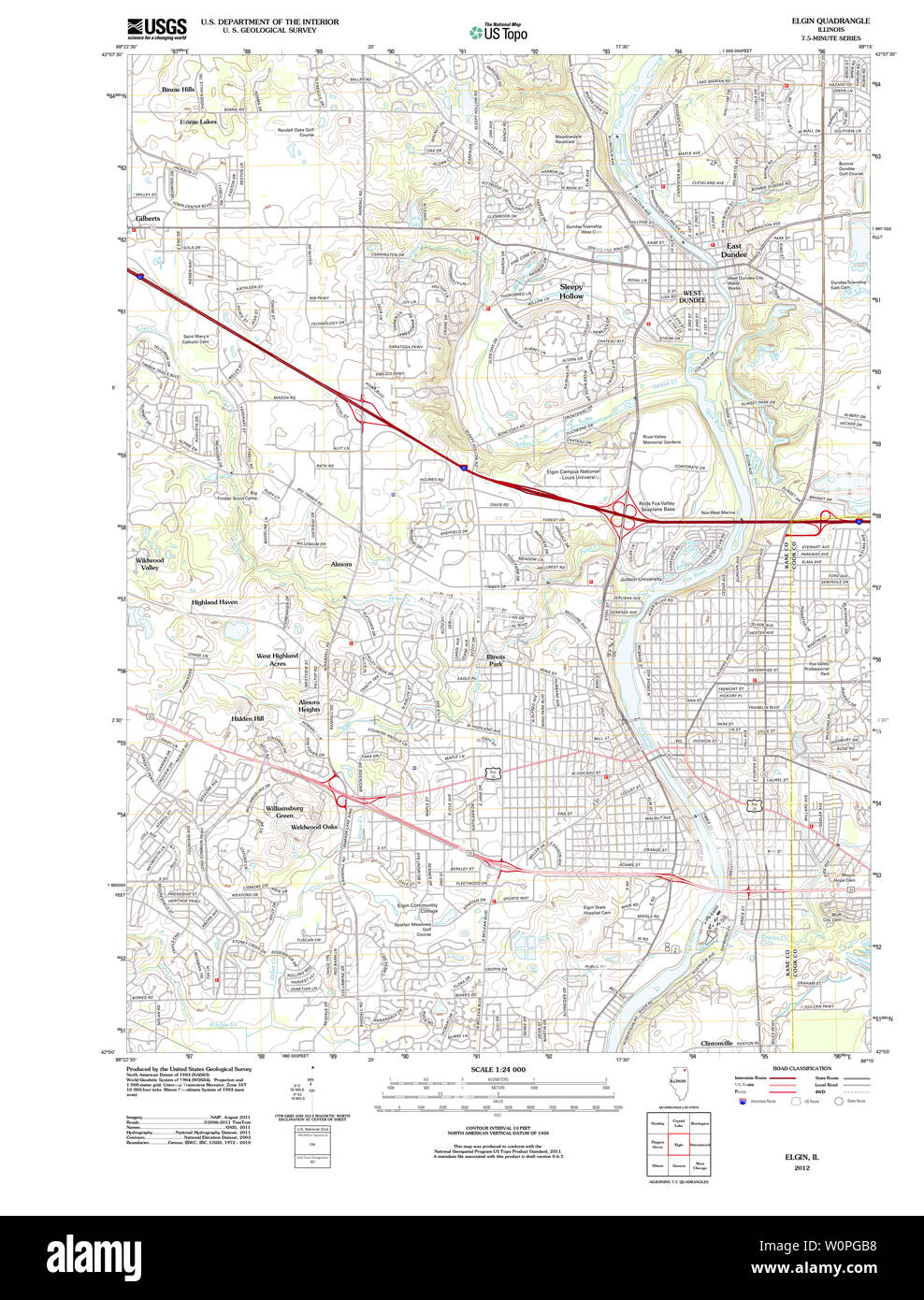 Elgin map hi-res stock photography and images - Alamy