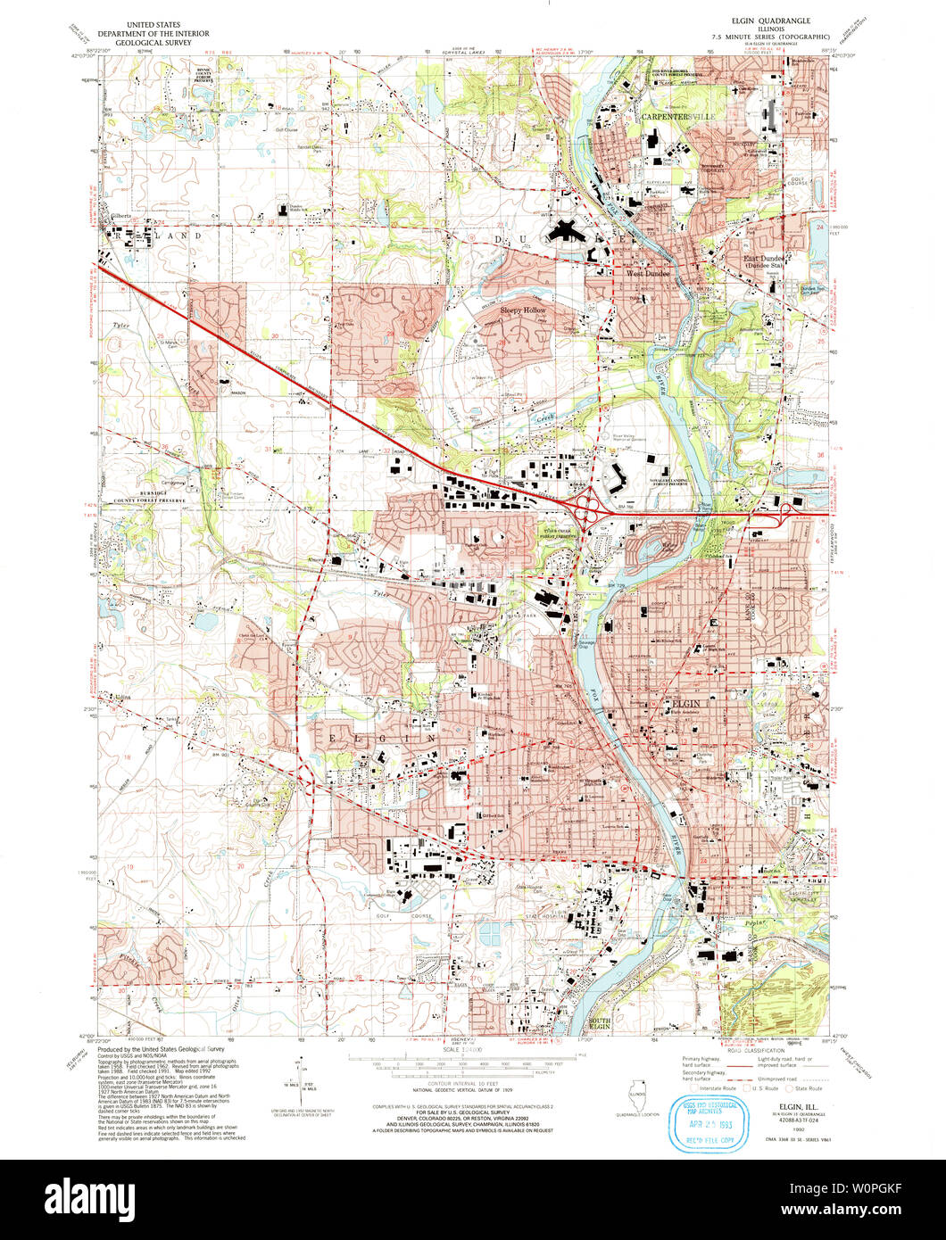 Map of elgin Cut Out Stock Images & Pictures - Alamy