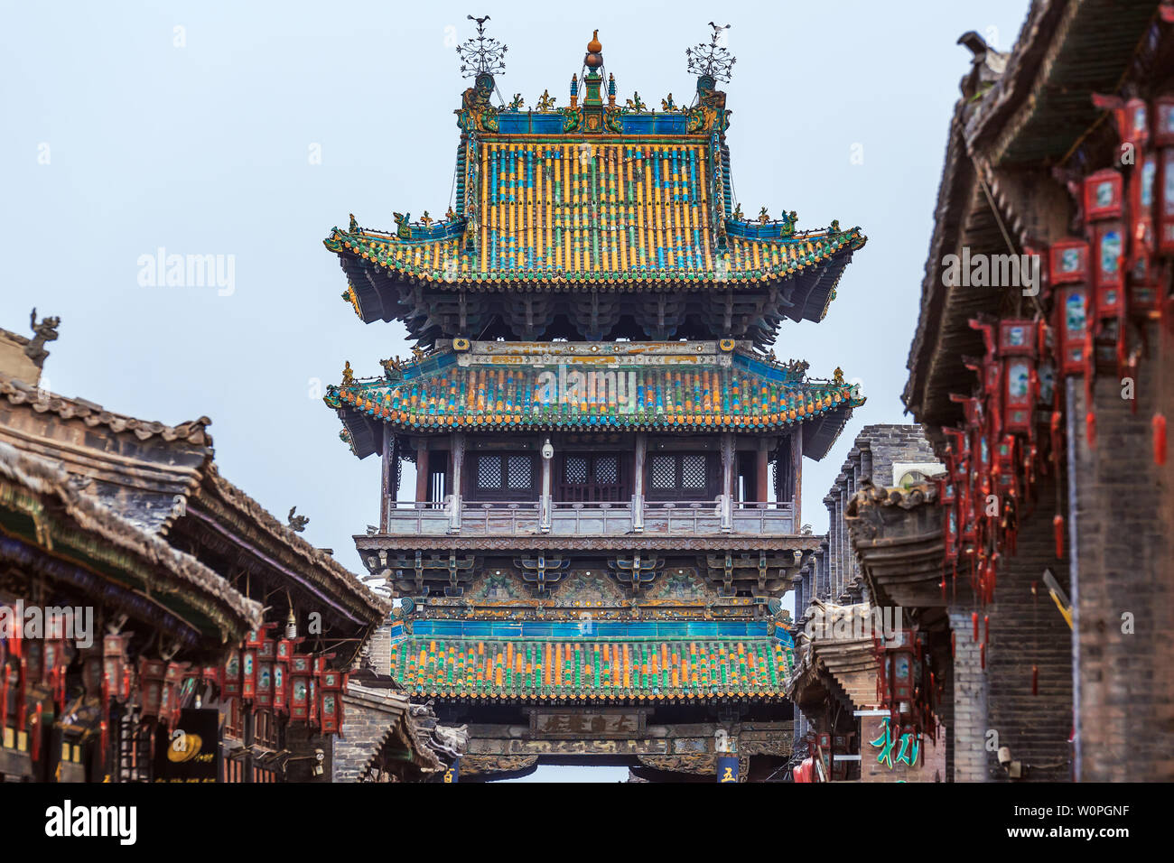 Pingyao ancient city building Stock Photo - Alamy