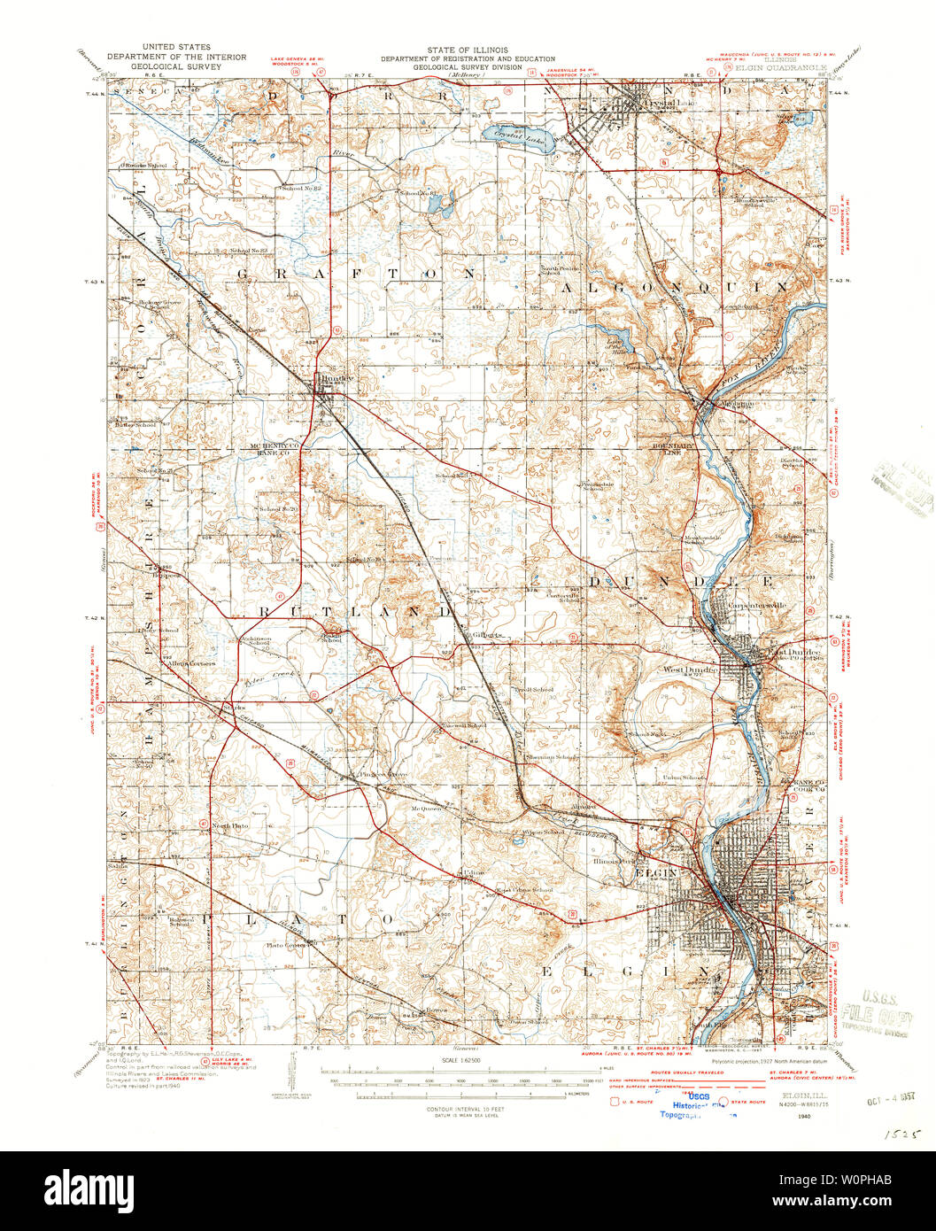 Map of elgin Cut Out Stock Images & Pictures - Alamy