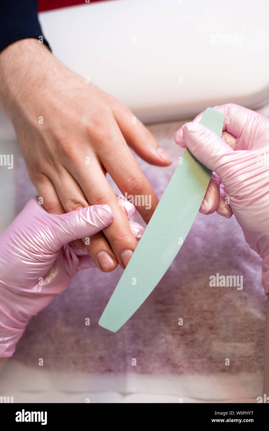 Male manicure hi-res stock photography and images - Alamy