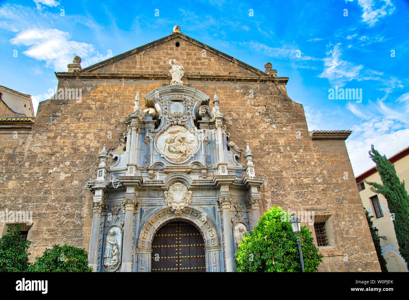 Granada streets and Spanish architecture in a scenic historic city ...