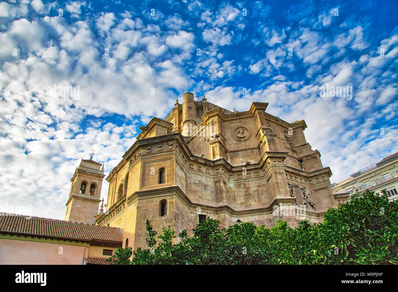 Granada streets and Spanish architecture in a scenic historic city ...