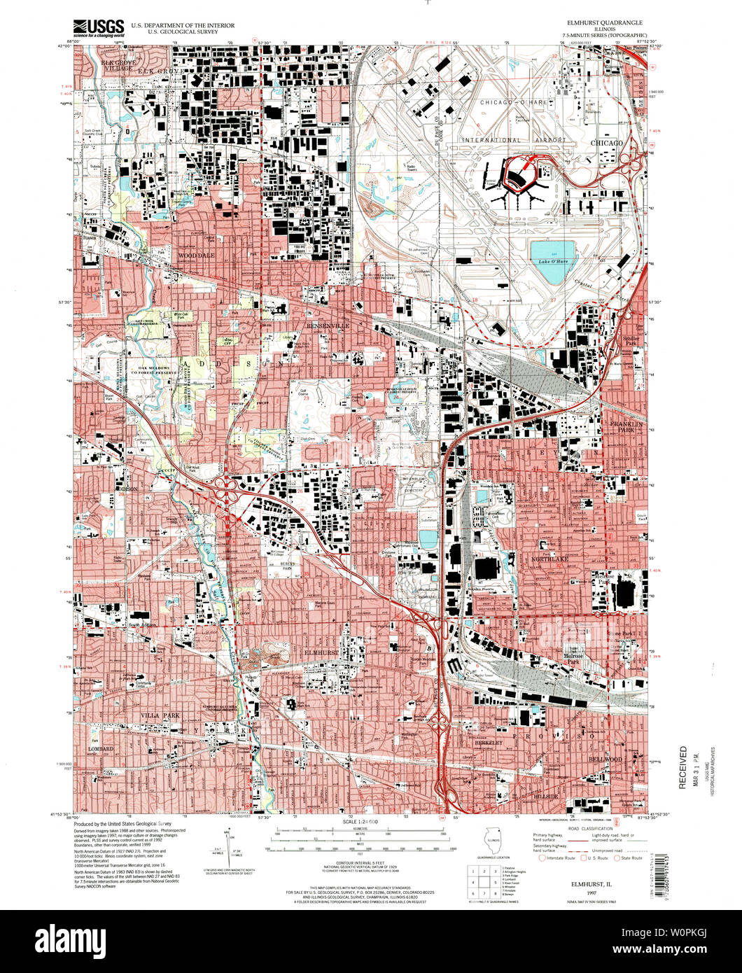Elmhurst illinois map hi-res stock photography and images - Alamy